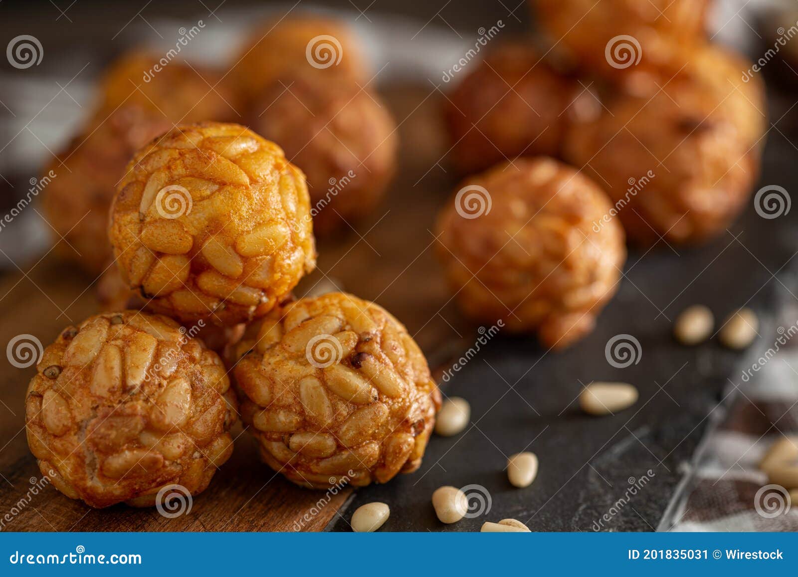 Till Life of Typical Catalan Sweets, Called Panellets Made of Marzipan ...