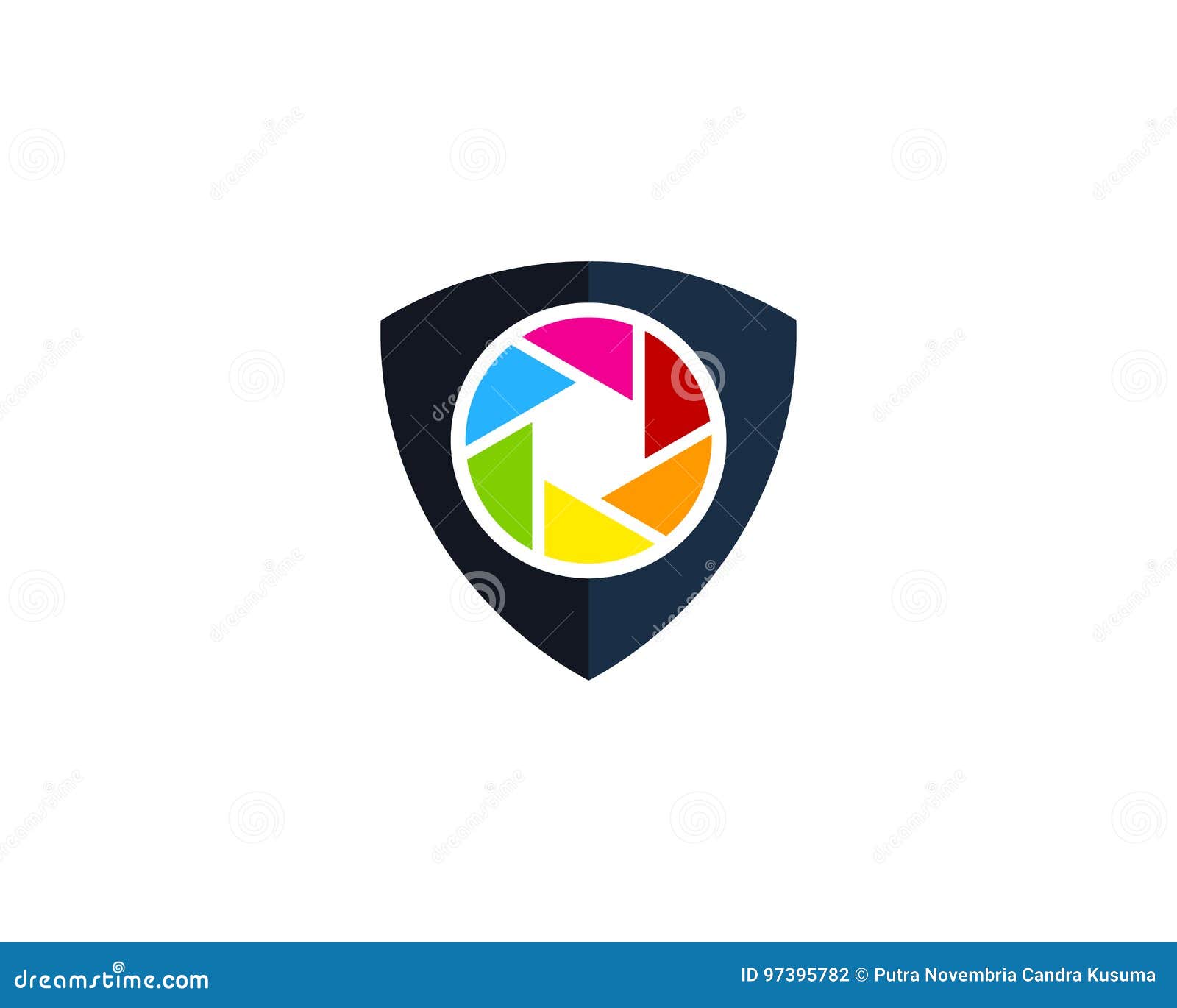Photo Shield Security Icon Logo Design Element Stock Vector ...