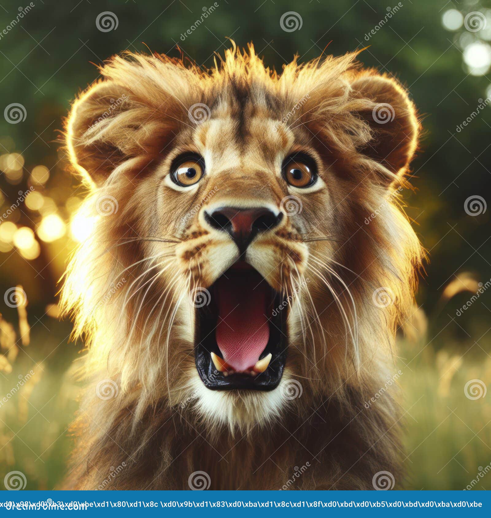 Lion Cub With Shocked And Amazed Expression Stock Photo | CartoonDealer ...