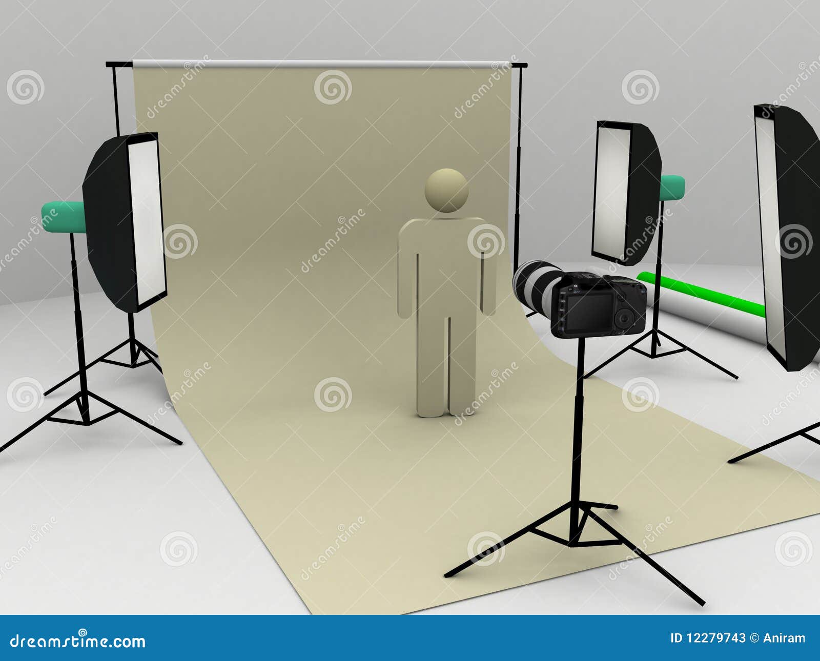 Photo shooting in studio stock illustration. Illustration of shooting ...