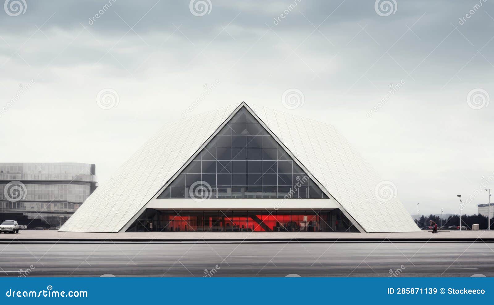 Iconic Rock and Roll Imagery: the White Triangle Building with Glass ...