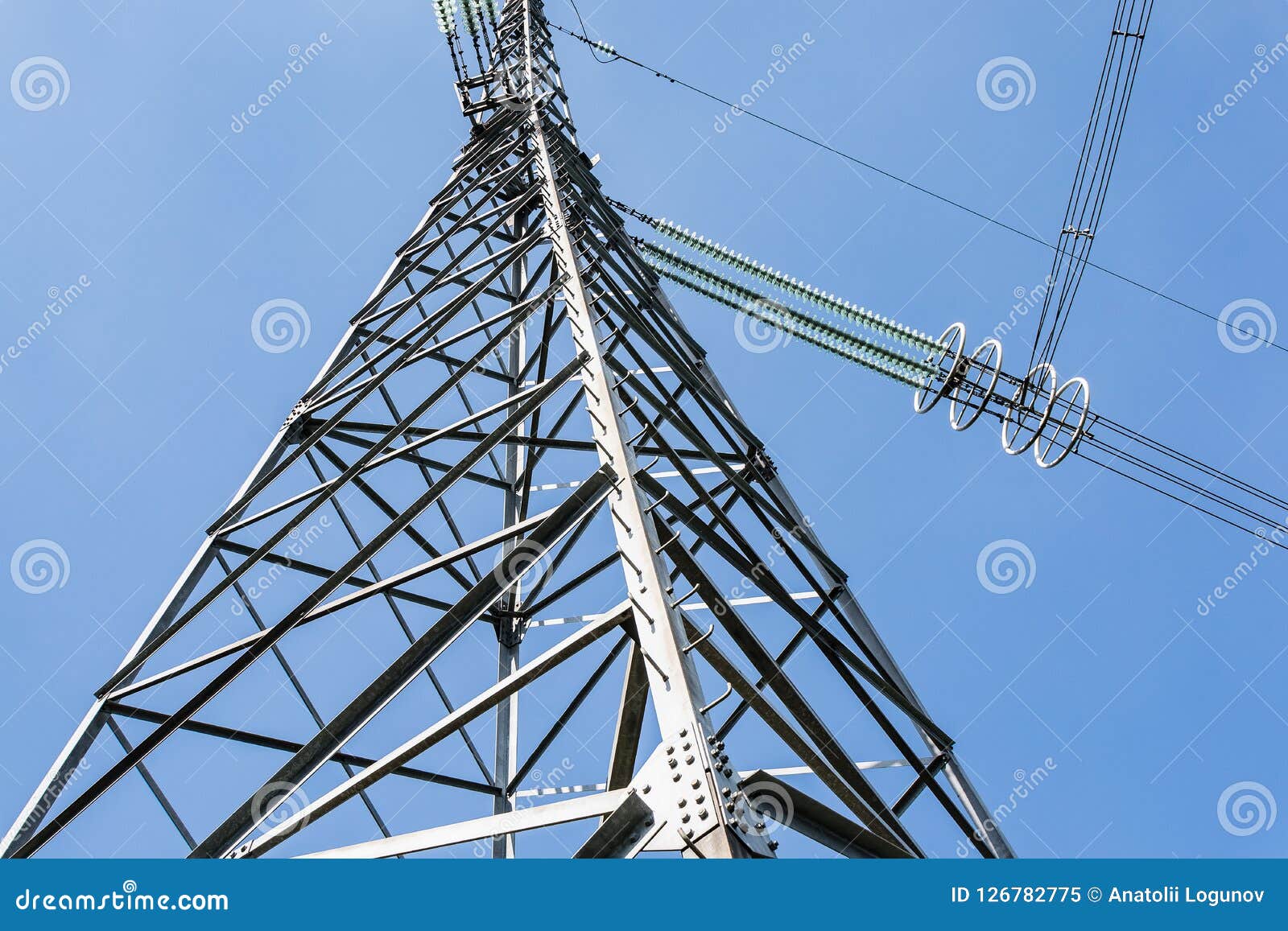 Elements of a High-voltage Power Line with a Voltage of 750,000 Stock ...