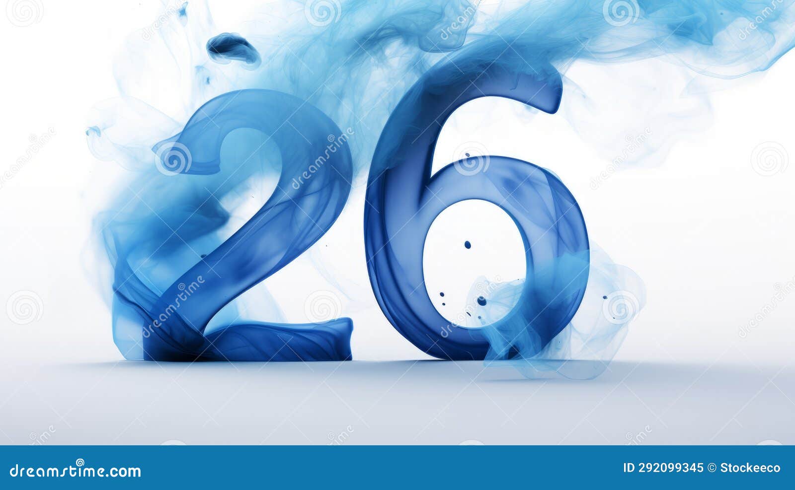 Number 26a: Blue Smoke Typography with Minimalist Fashion Elements ...
