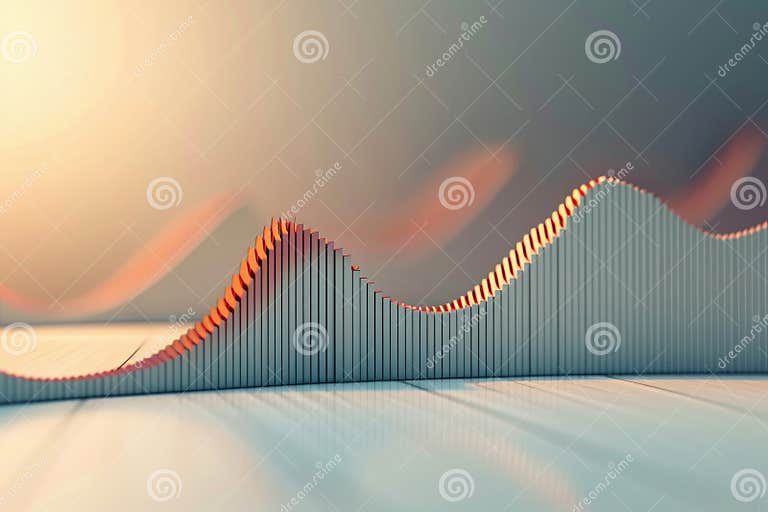 This Photo Showcases a 3D Rendering of a Series of Wavy Lines, Creating ...