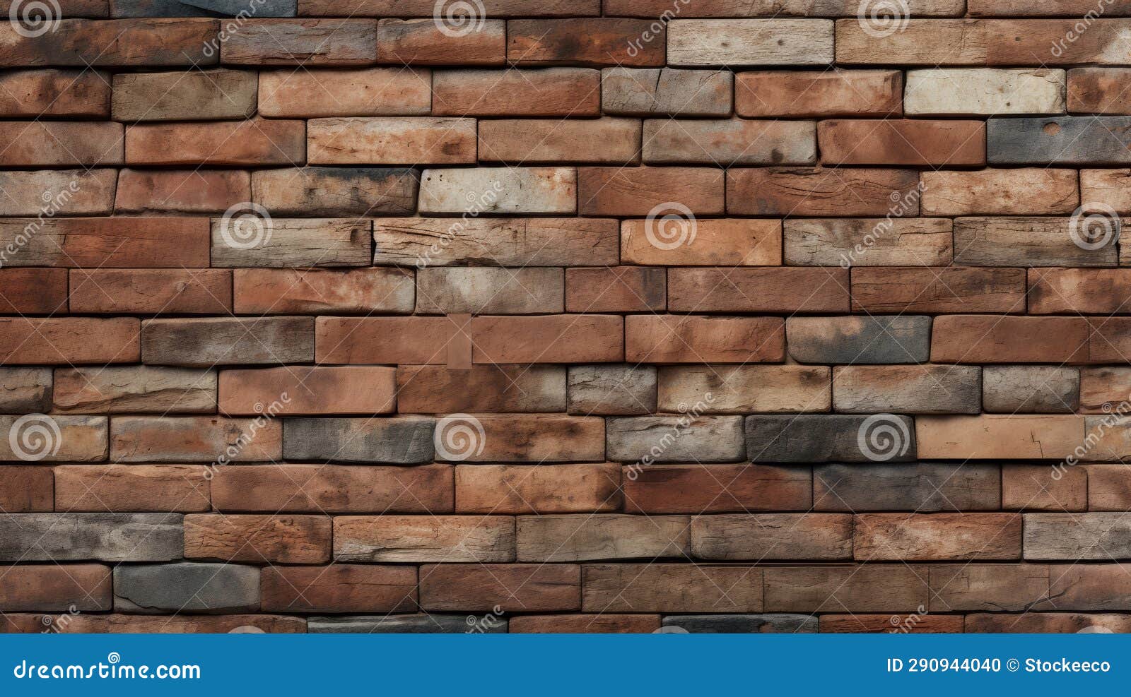 Carved Wood Block Style Brick Wall Closeup Photo Stock Illustration ...