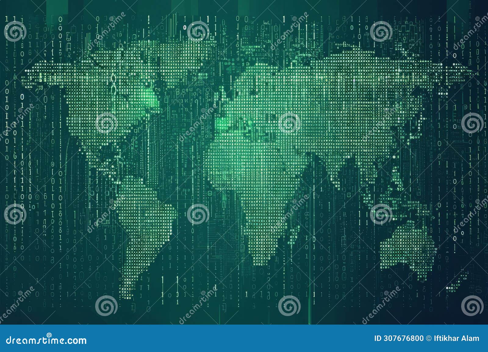 This Photo Showcases a Map of the World Created Using Numerical Digits ...