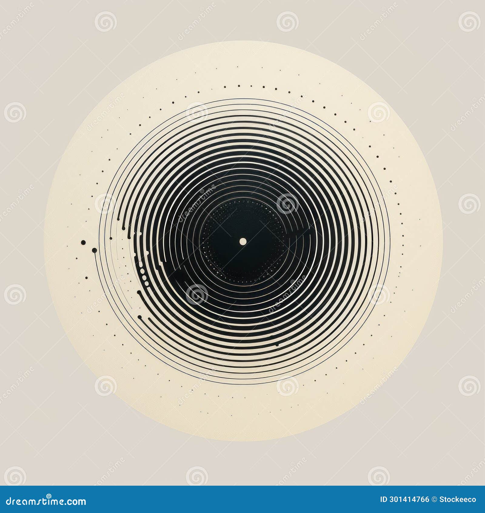 Minimalist Circular Disc: Abstract Data Visualization with Vintage ...