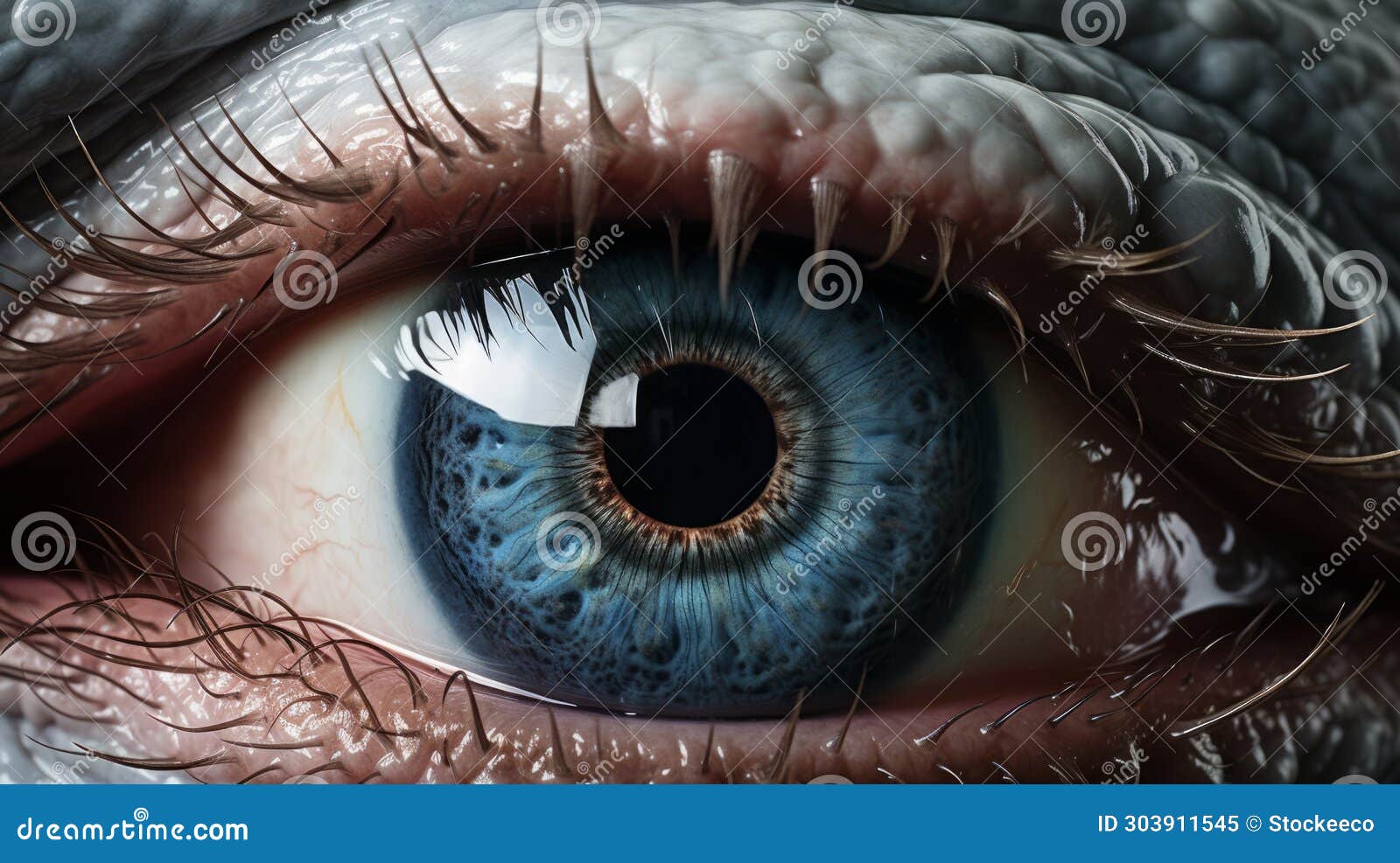 Super Realistic Shark Eye - Close Up Blue Blooded Eye in Daz3d Style ...