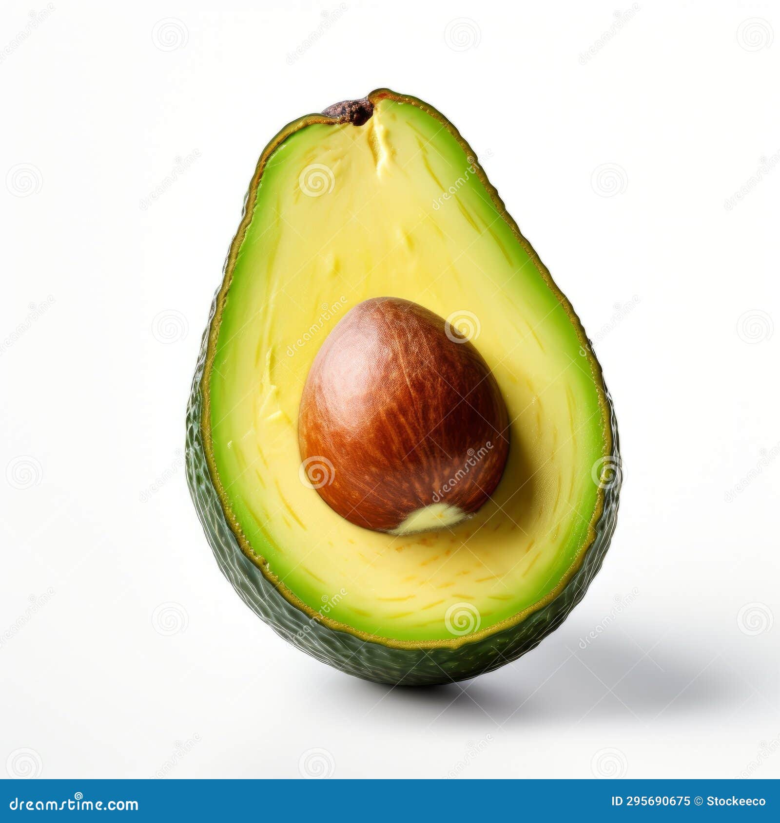 Close-up Avocado Photo on White Background - Detailed 8k Photography ...
