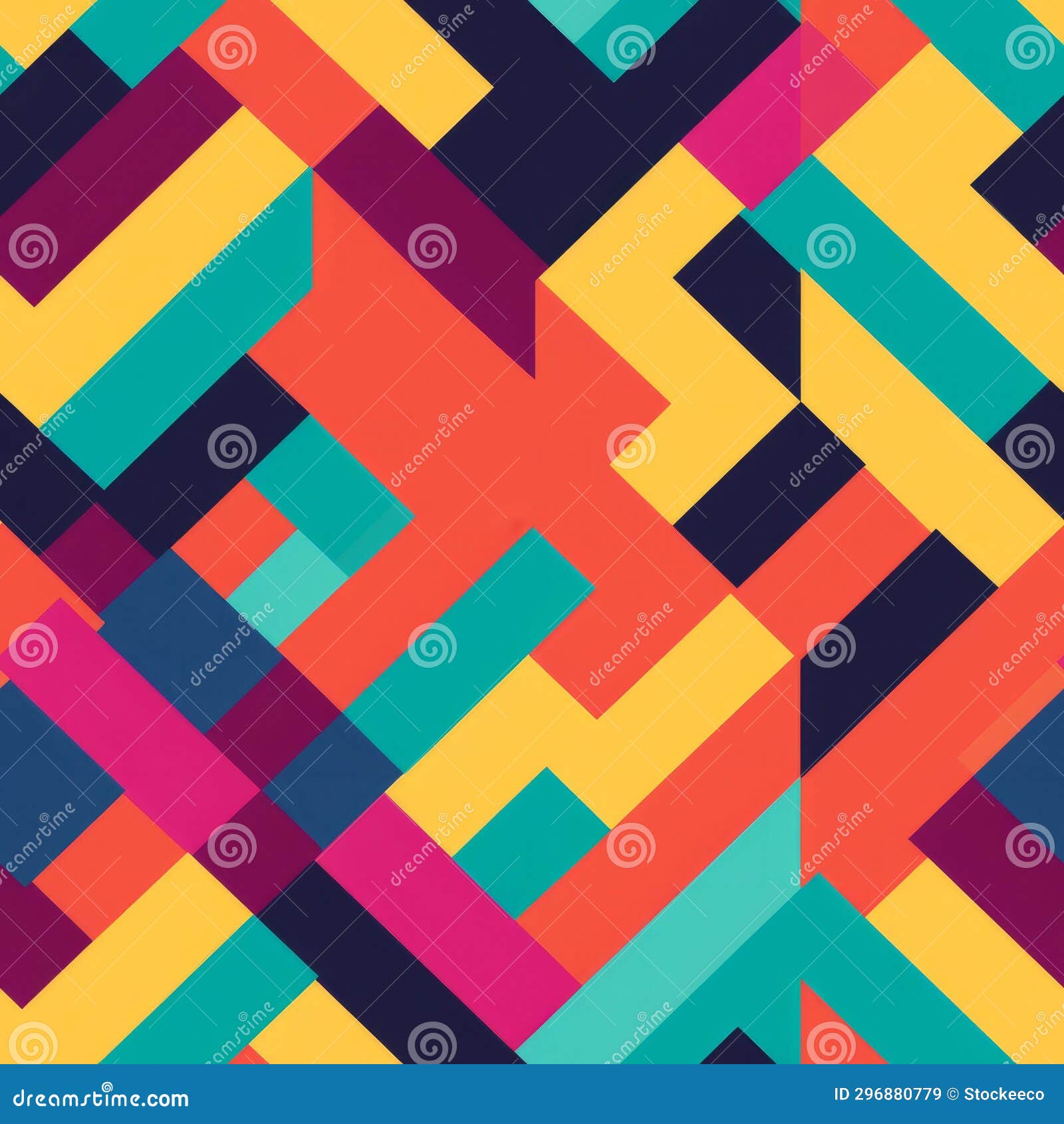 Bold Geometric Wallpaper: Colorful Lines and Intricate Patterns Stock ...