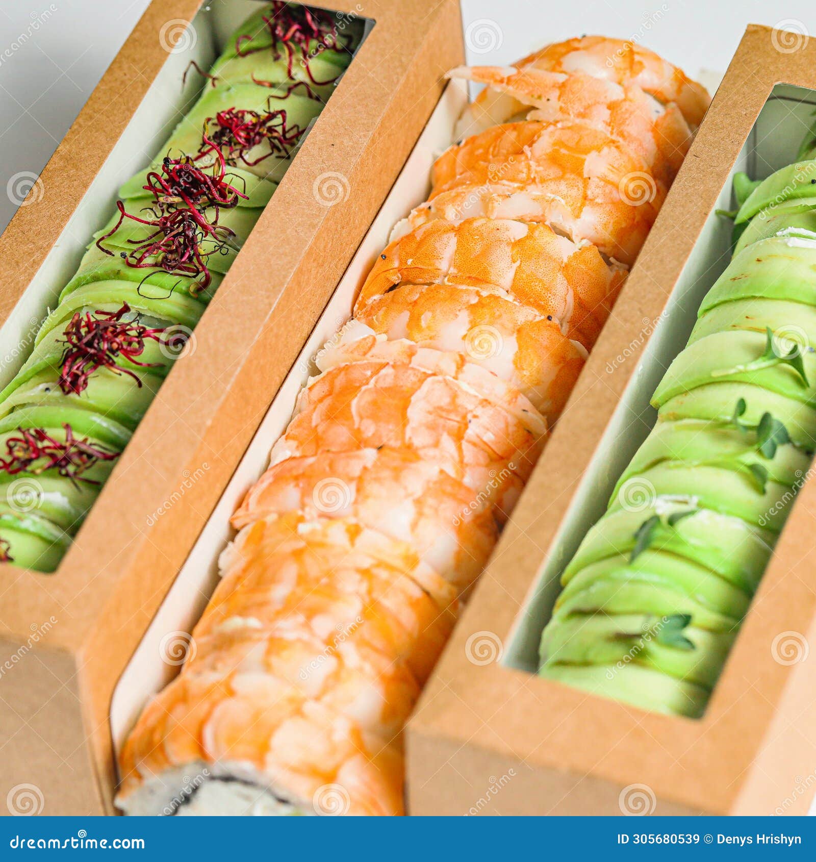 Assorted Sushi Boxes Filled with Different Types of Sushi Stock Image ...
