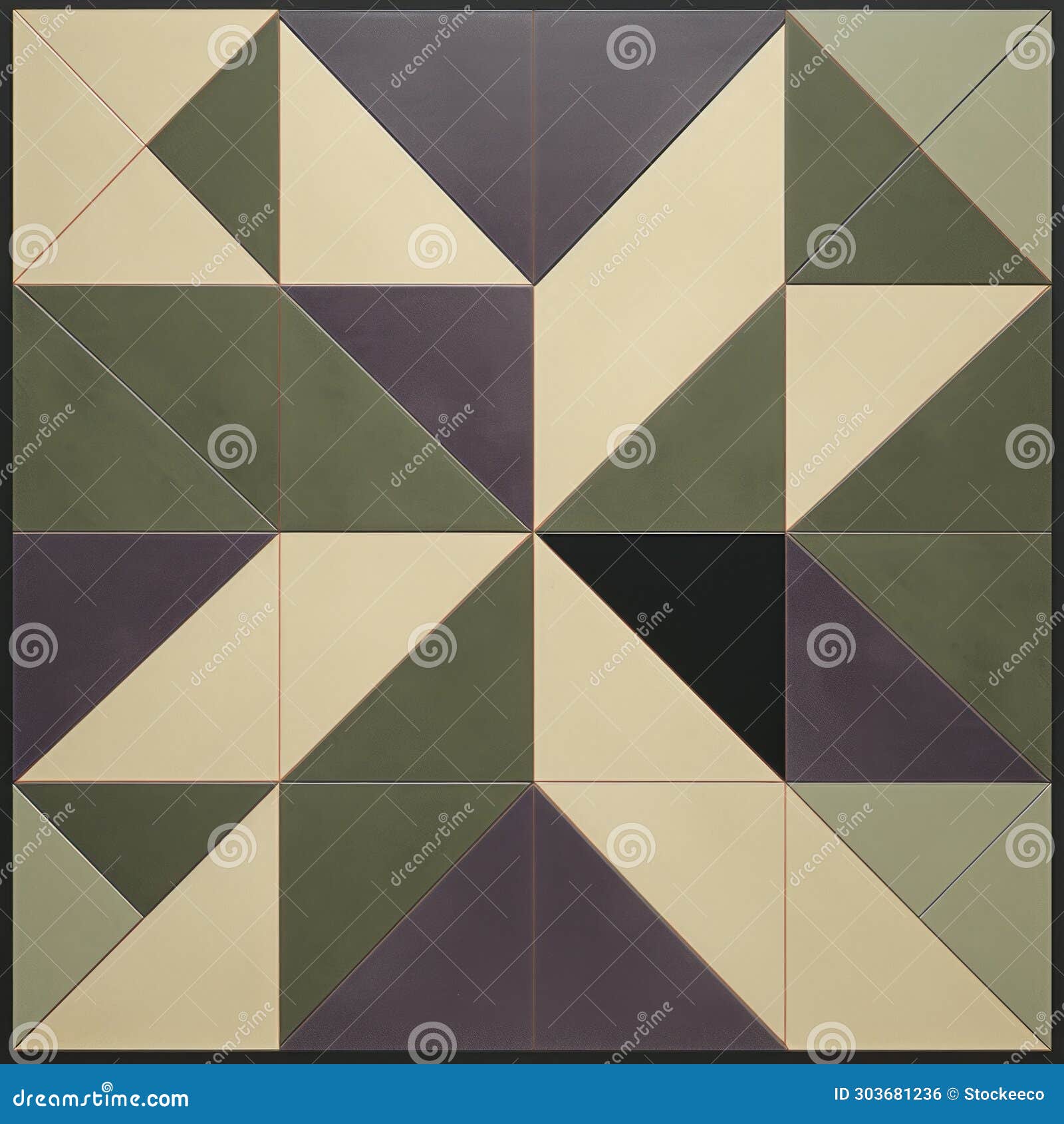 Symmetrical Olive Tile Mosaic in Hyperspace Noir Style Stock ...