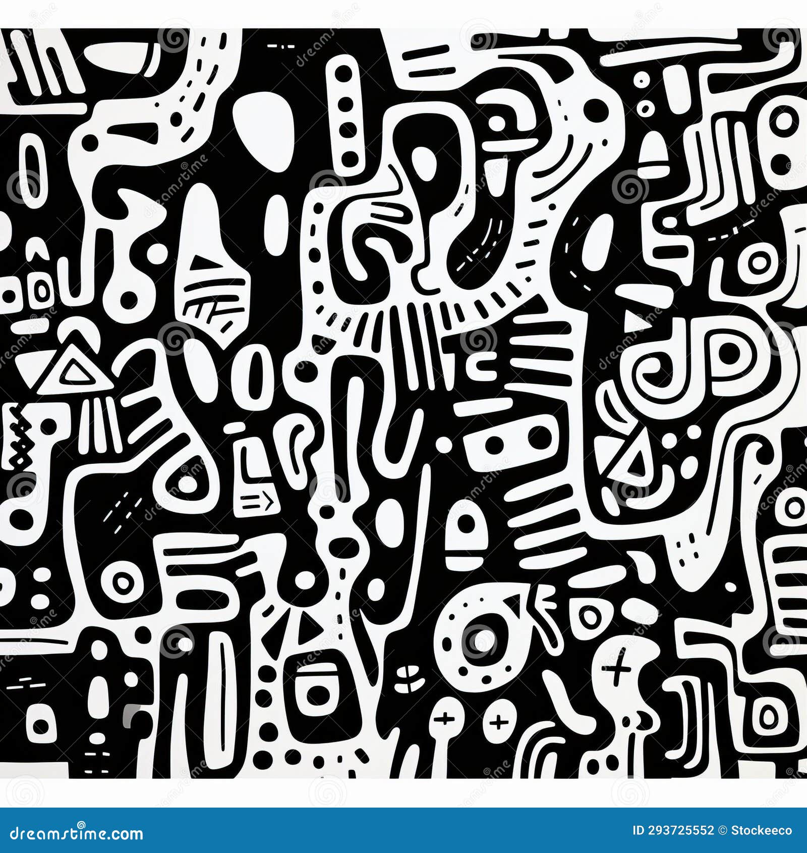 Minimalistic Doodle Poster with Bold Colors and Chaotic Environments ...