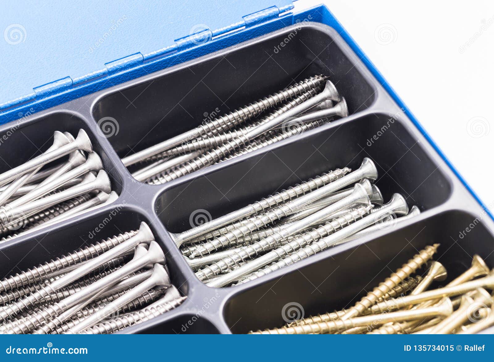 Box of srews stock image. Image of industry, screwdriver - 135734015