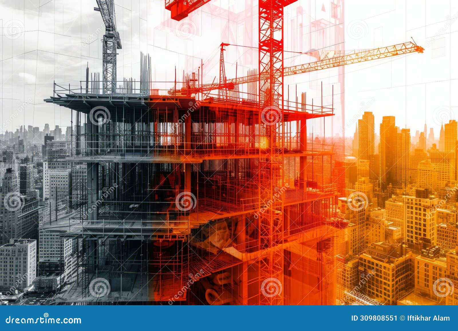 This Photo Shows a Building with a Crane in the Background, Indicating ...