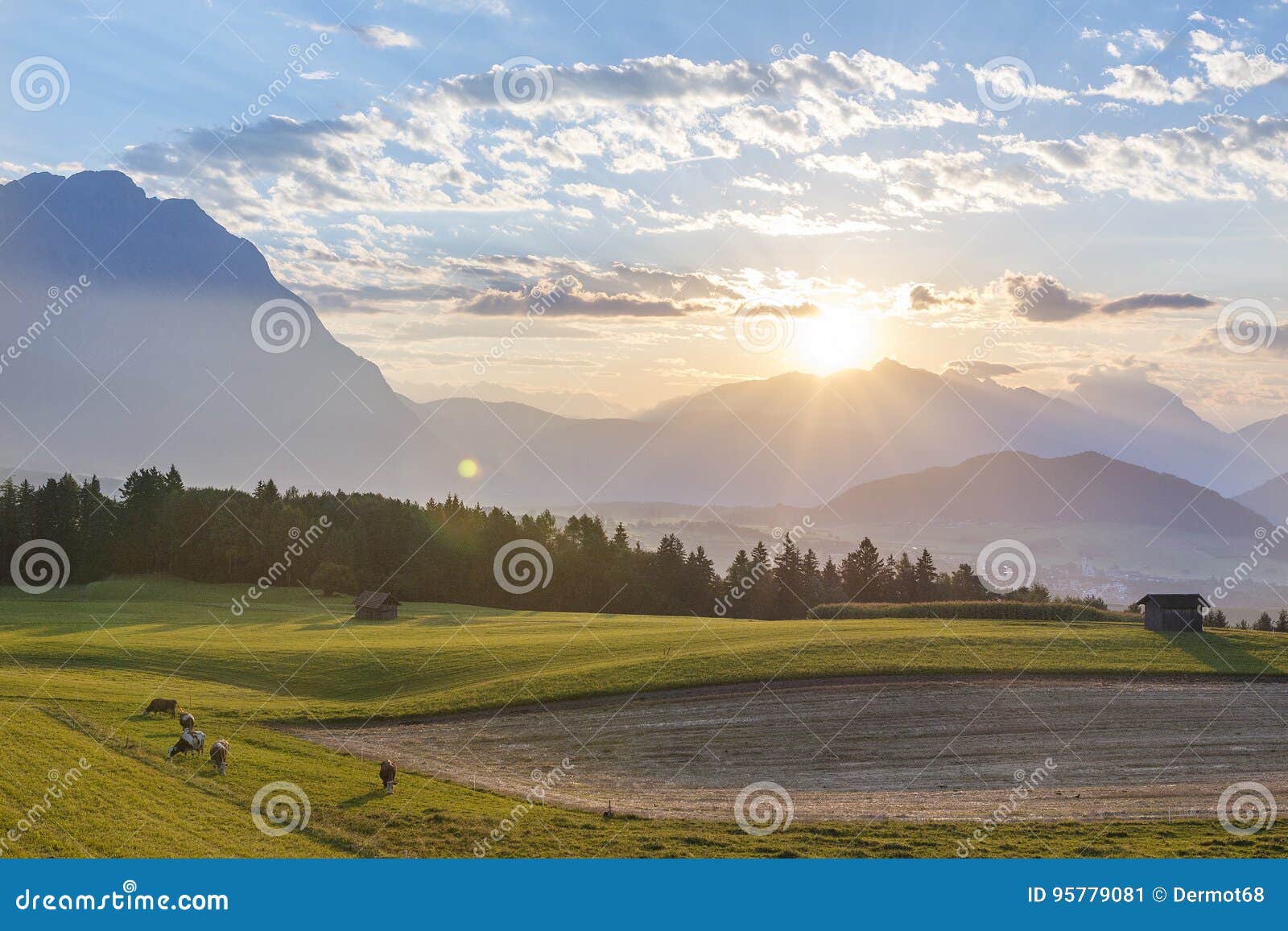 Austrian landscape view stock image. Image of blue, green - 95779081