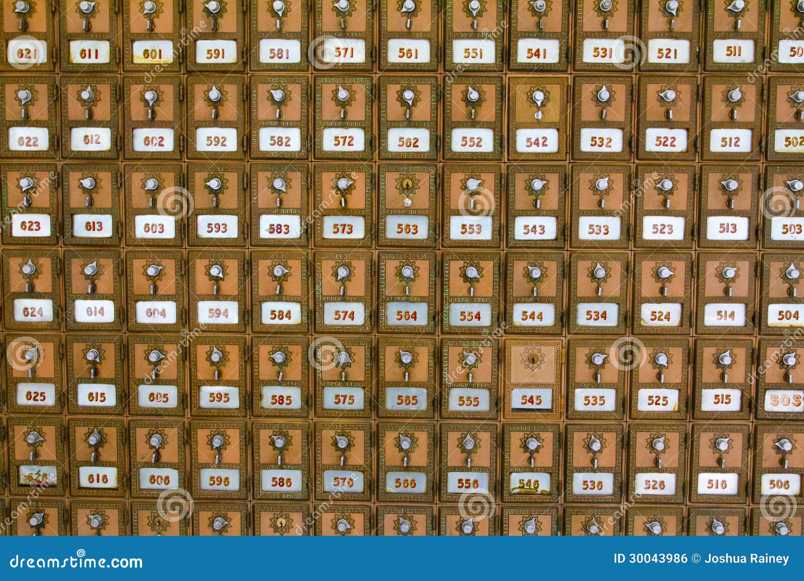 Multiple Post Office Boxes stock photo. Image of lock - 30043986