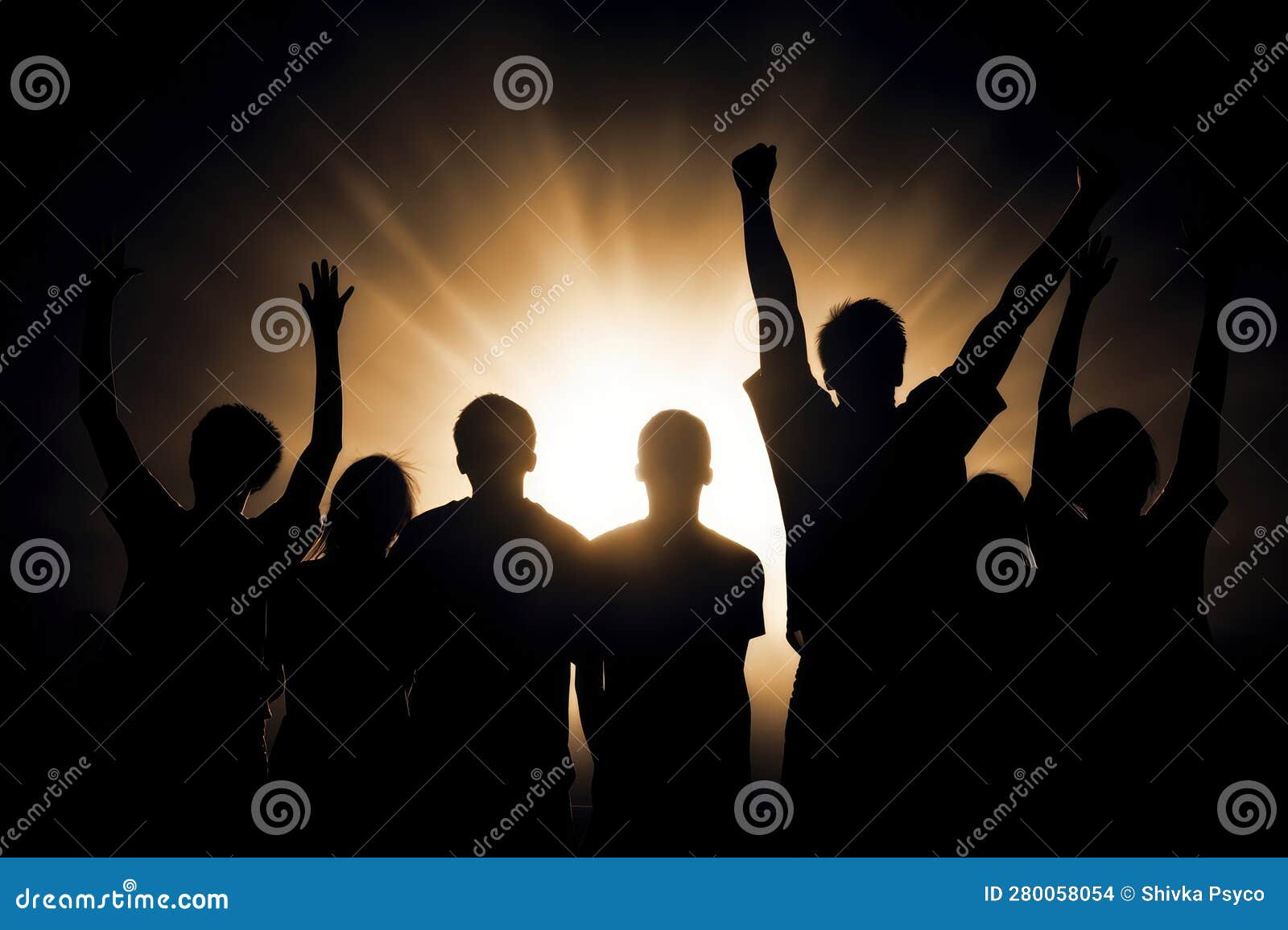 Photo of Silhouette of a Group of Spectators at Basketball Generative ...