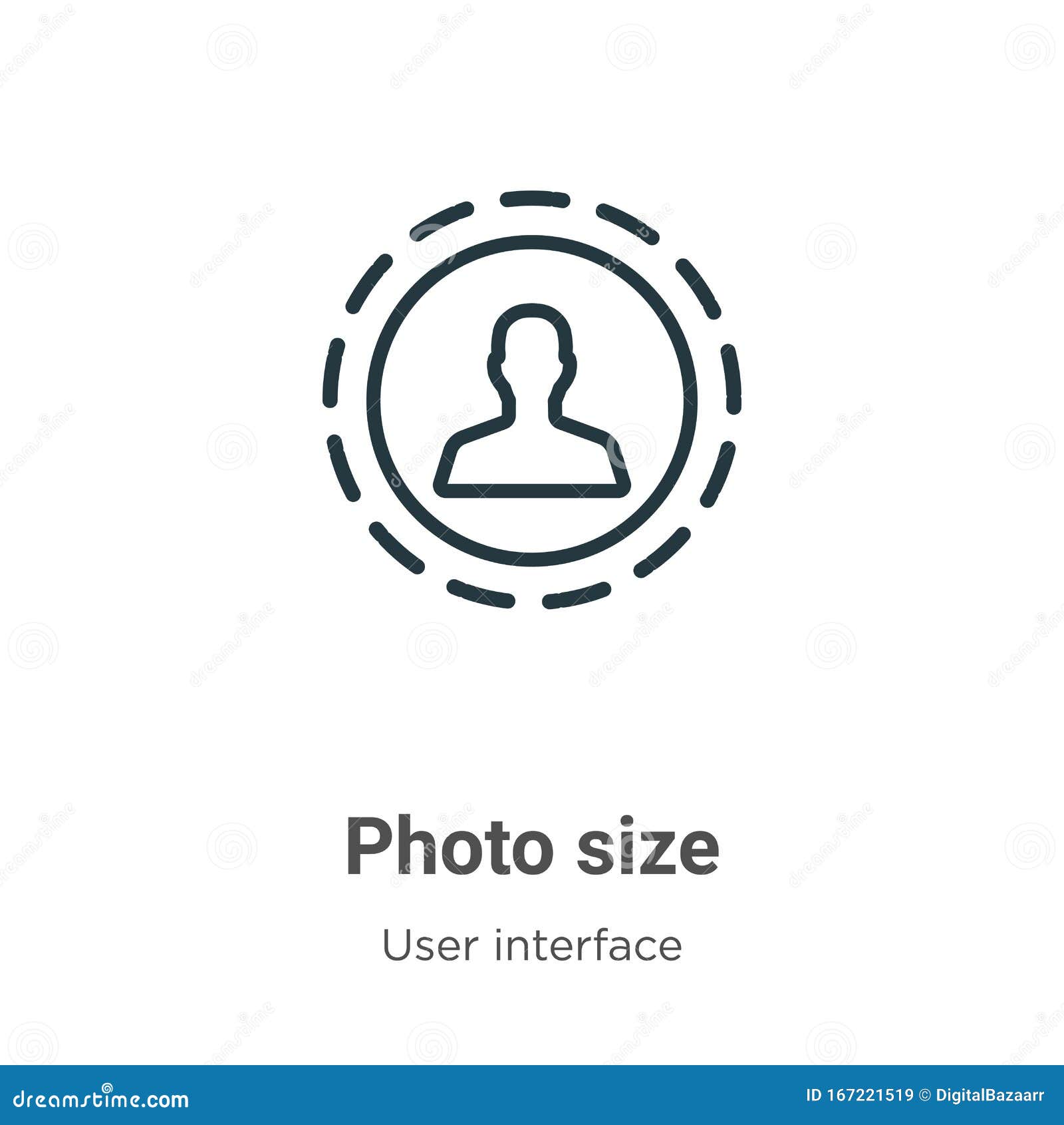 Photo Size Outline Vector Icon. Thin Line Black Photo Size Icon, Flat ...