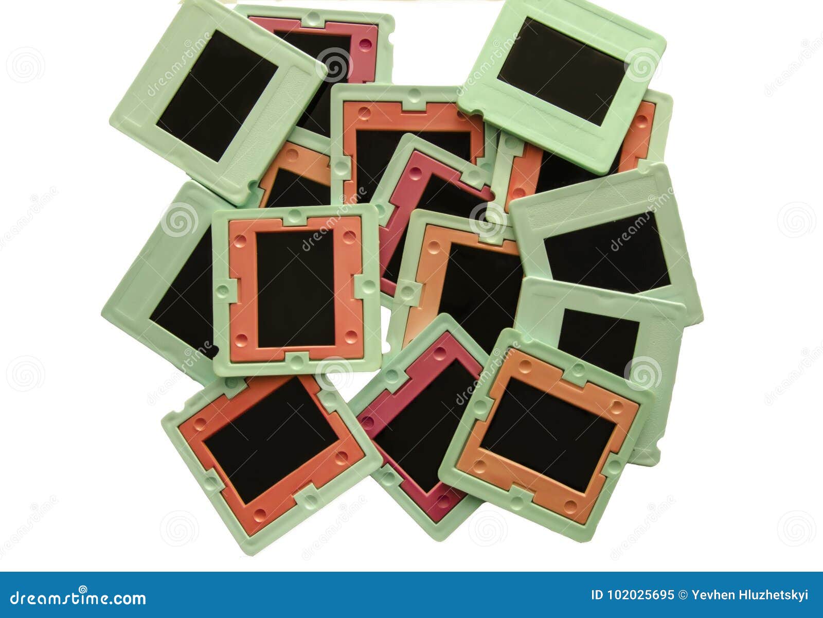 Photo slide frames stock image. Image of frames, green - 102025695