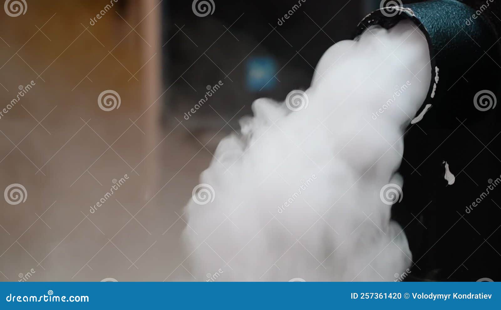 Smoke Created with an Electric Fog Machine on an Empty Stage. Smoke ...