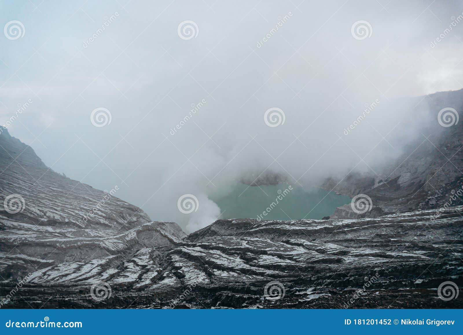 Photo of Smoke Volcano Crater on Java Island Stock Photo - Image of ...