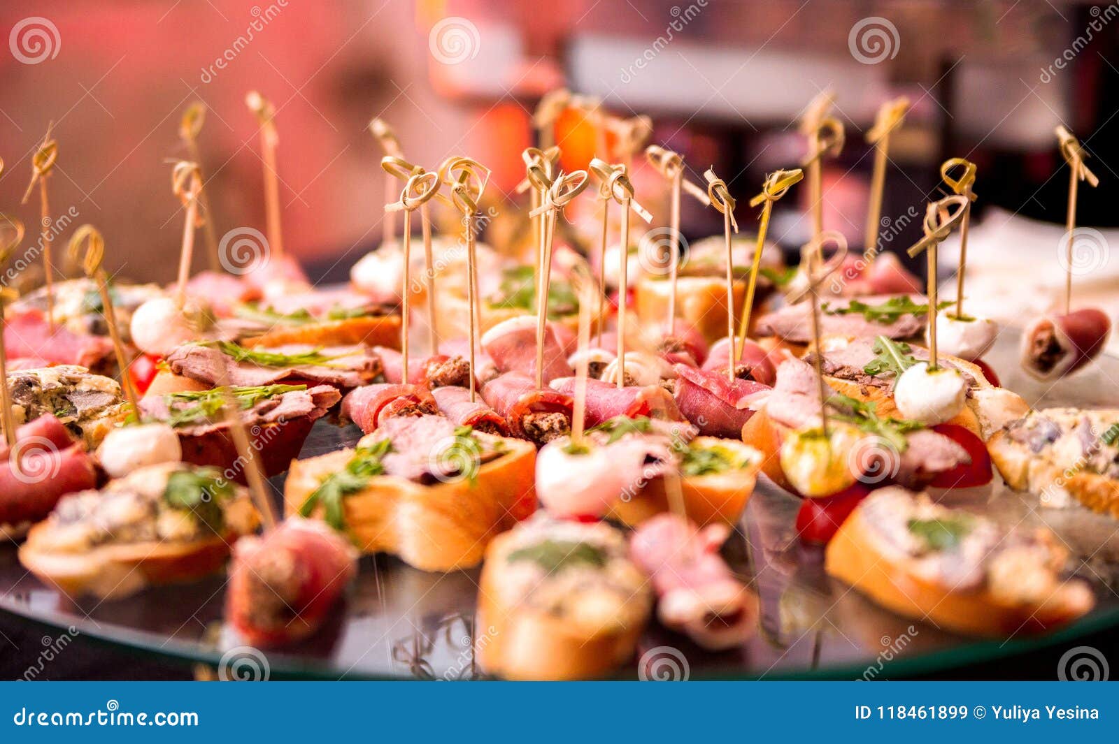 Snack on a Buffet Table during a Party Stock Image - Image of eating ...