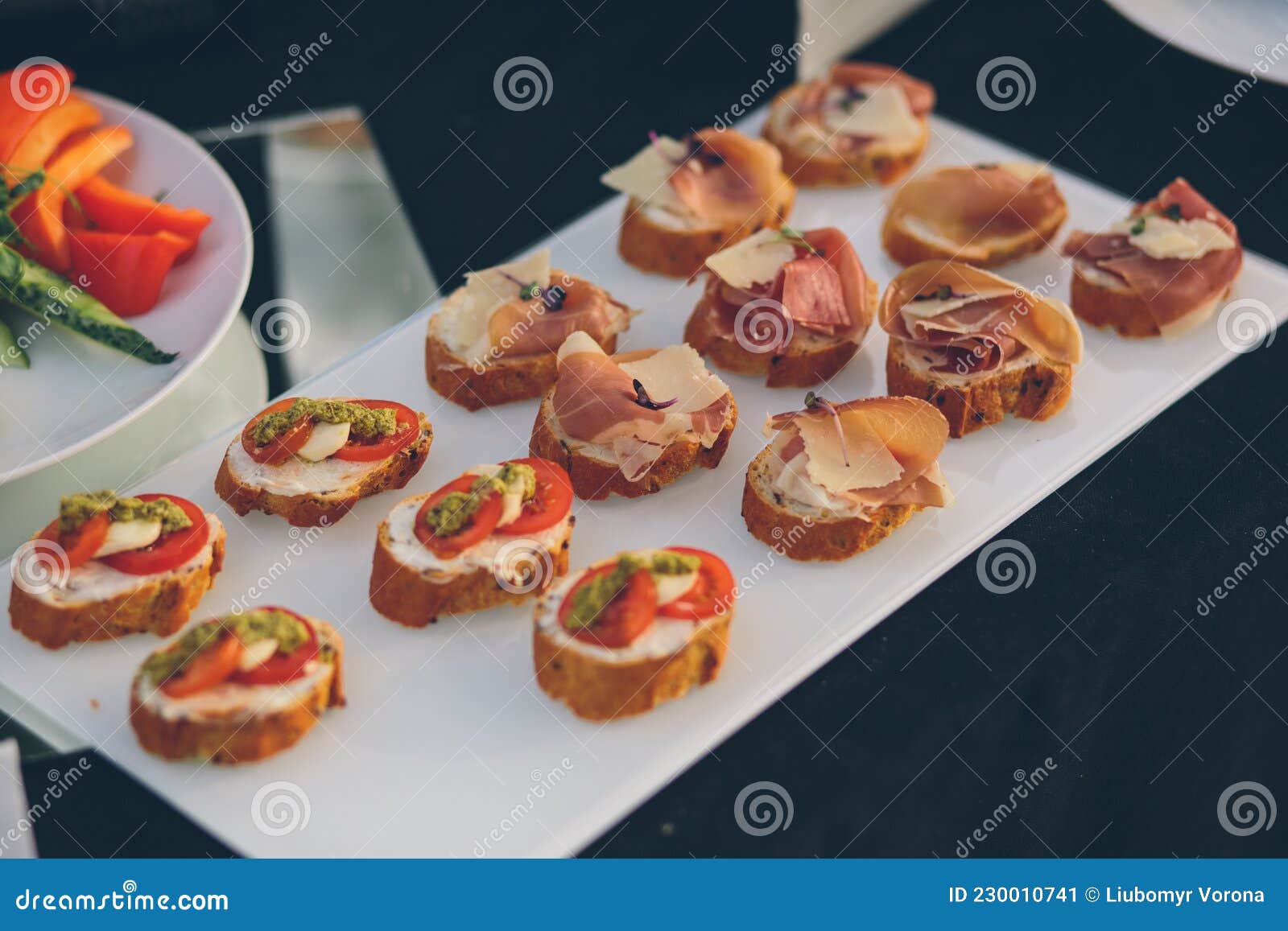Photo of Snacks on a Buffet Banquet Table Cold Snack Dishes Stock Image ...