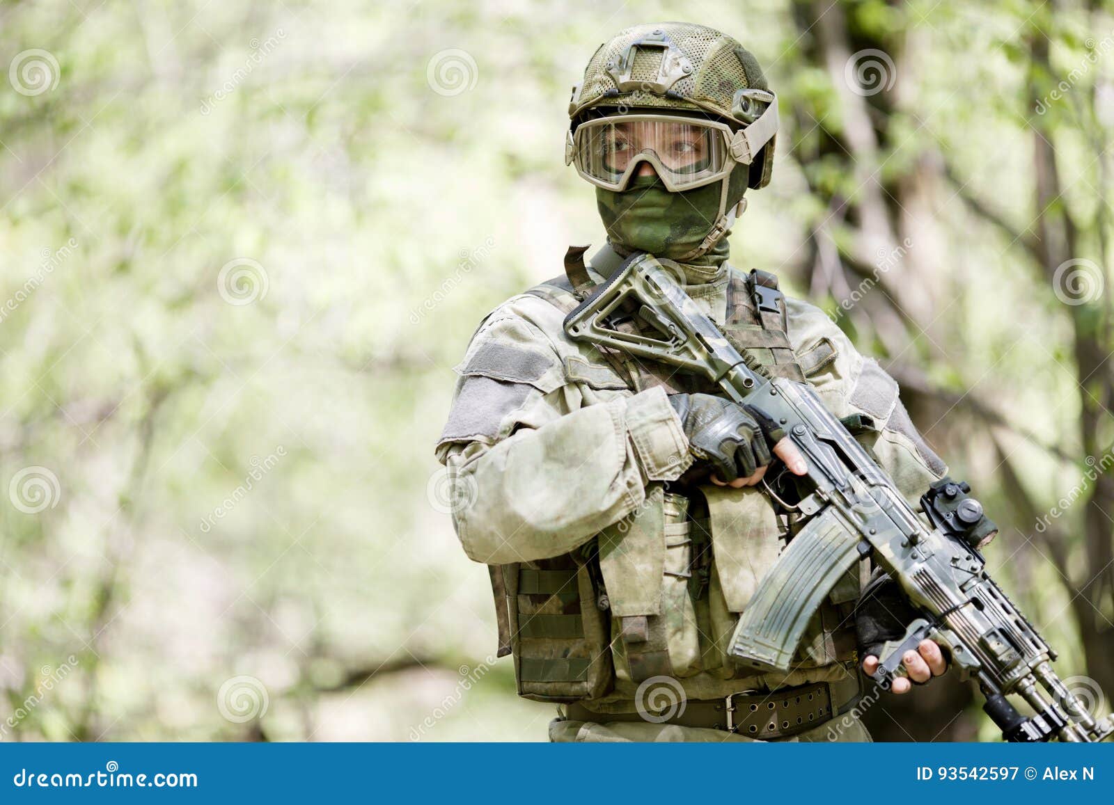 Photo of soldier in helmet stock image. Image of conflict - 93542597