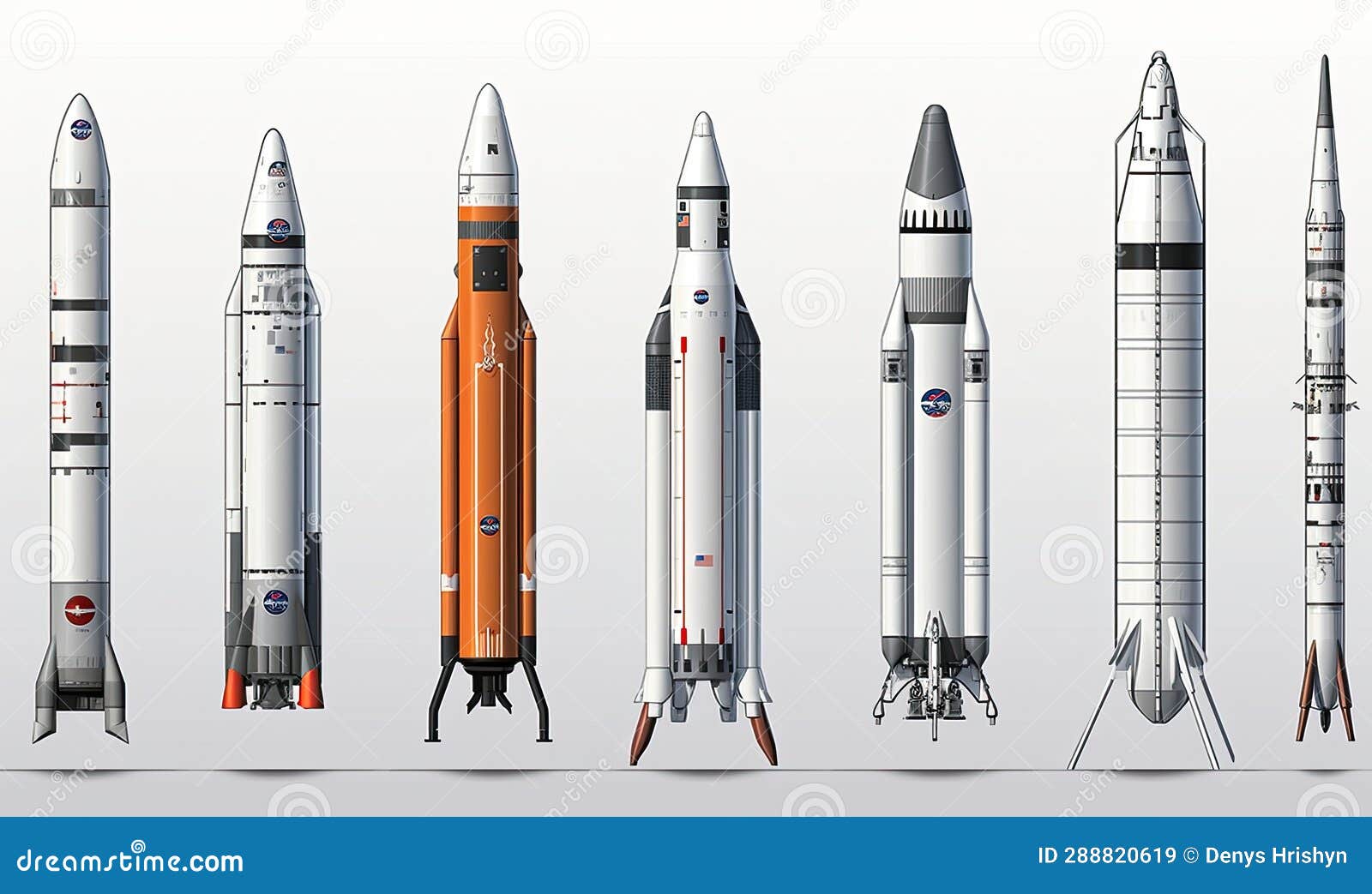 Photo of a Space Shuttle and Rocket in a Diagram Stock Illustration ...