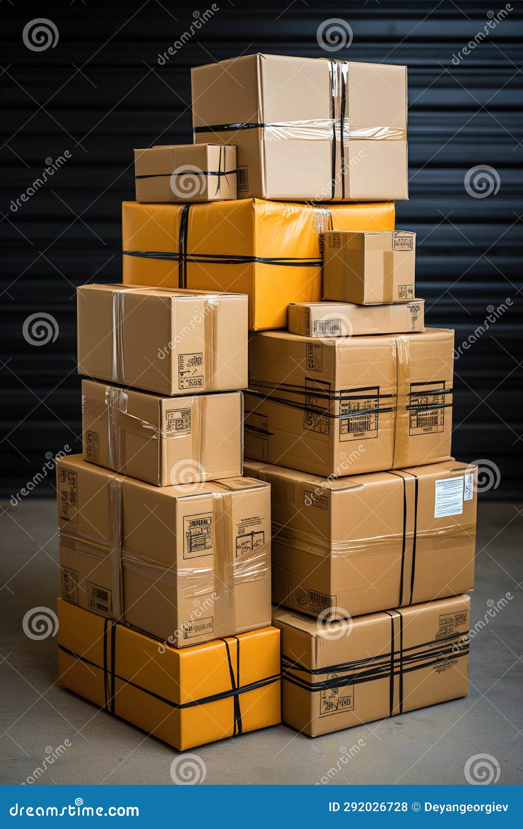 Photo of a Stack of Boxes Neatly Arranged on Top of Each Other Stock ...