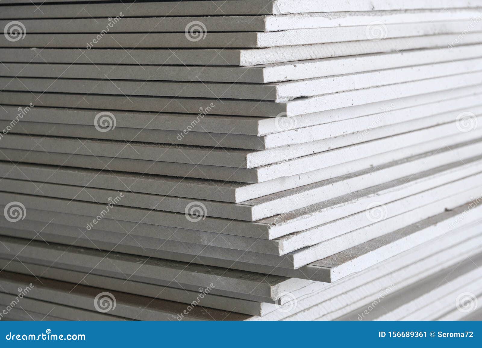 Photo of a Stack of Drywall from Close Range Stock Image - Image of ...