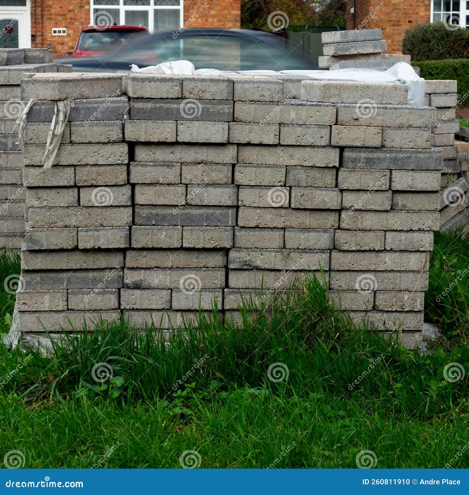 Stack of bricks editorial image. Image of green, paving - 260811910