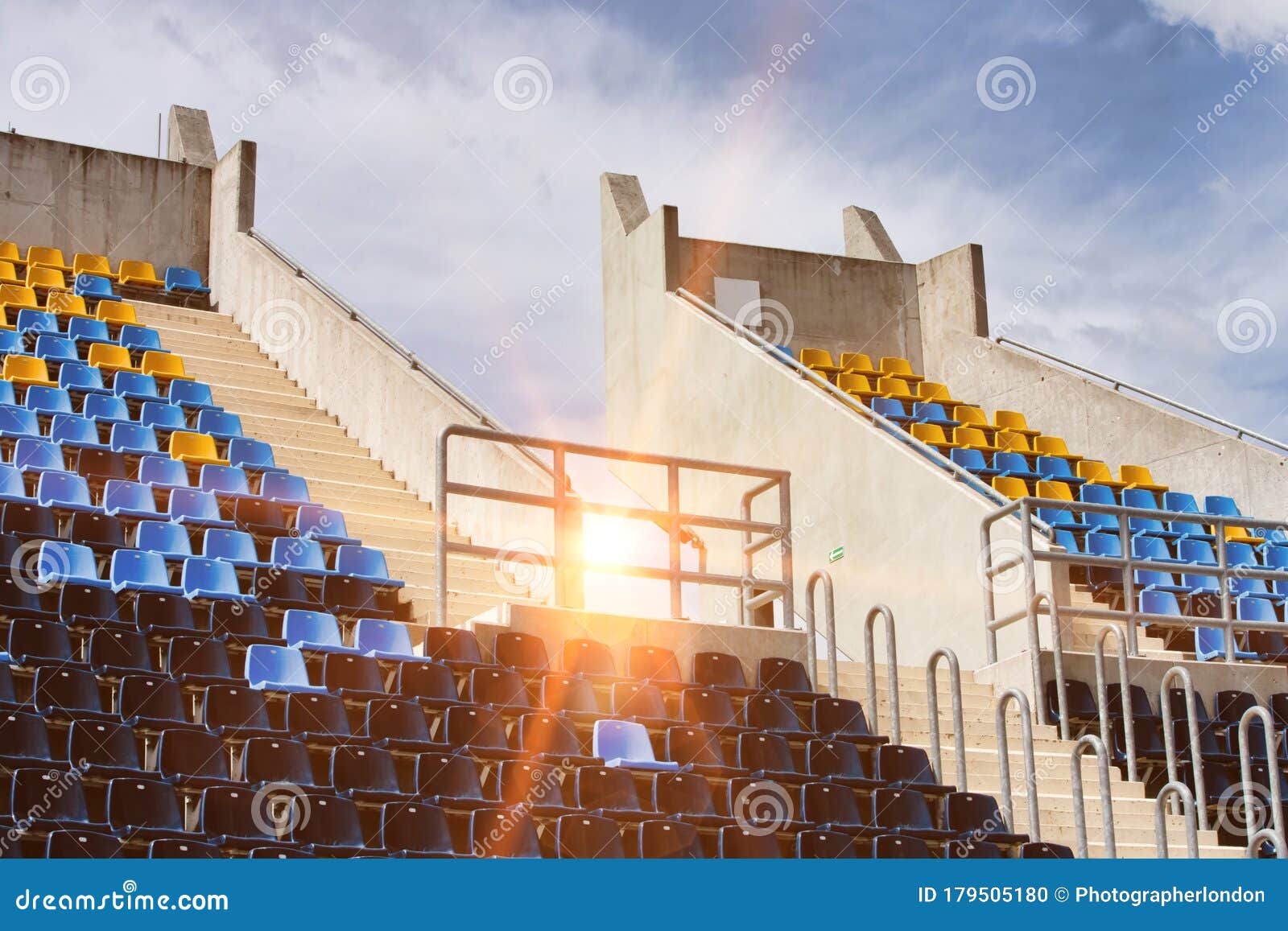 Photo of stadium seats stock photo. Image of athlete - 179505180