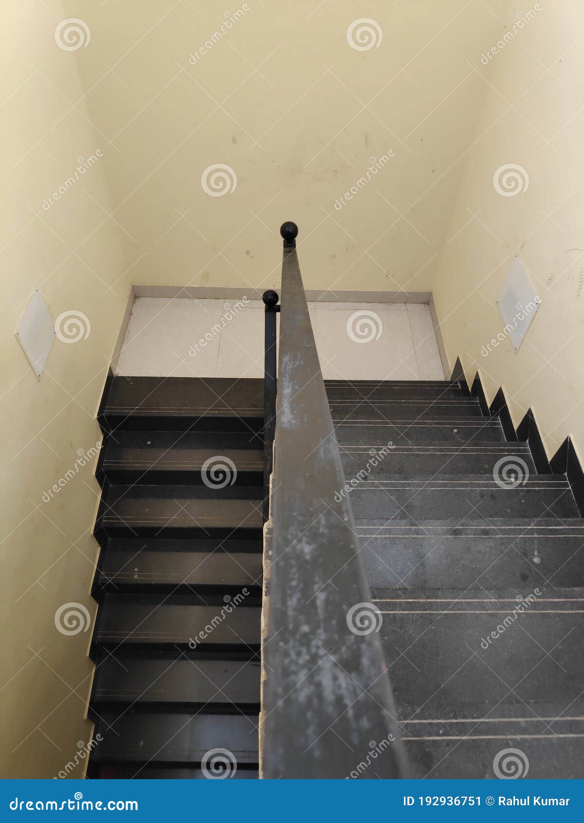A Photo of Stairs Going To Downward Stock Image - Image of colour ...