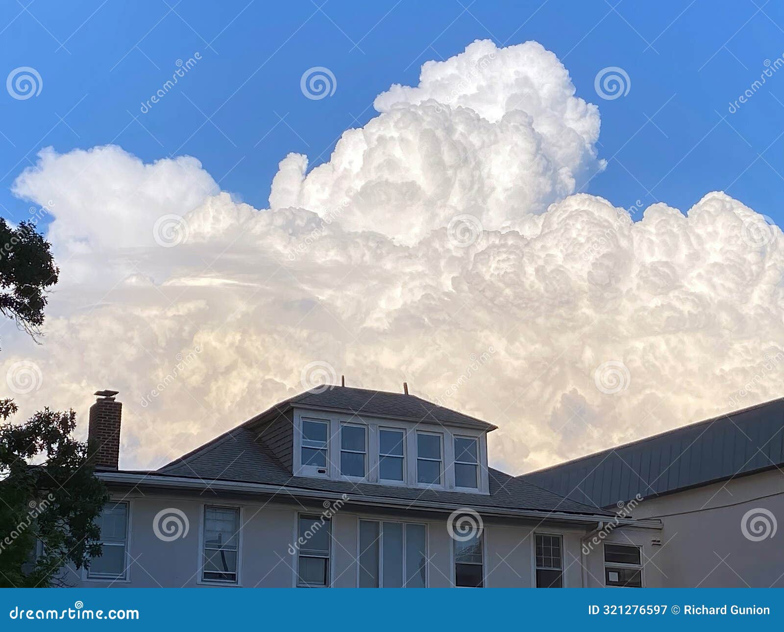 Storm Clouds Above a Building Stock Image - Image of nature, clouds ...