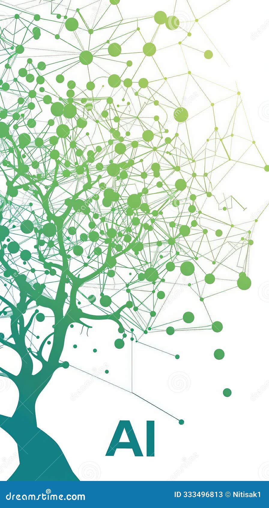 Photo of a Strategic Mind Map with AI Text on a White Background Stock ...