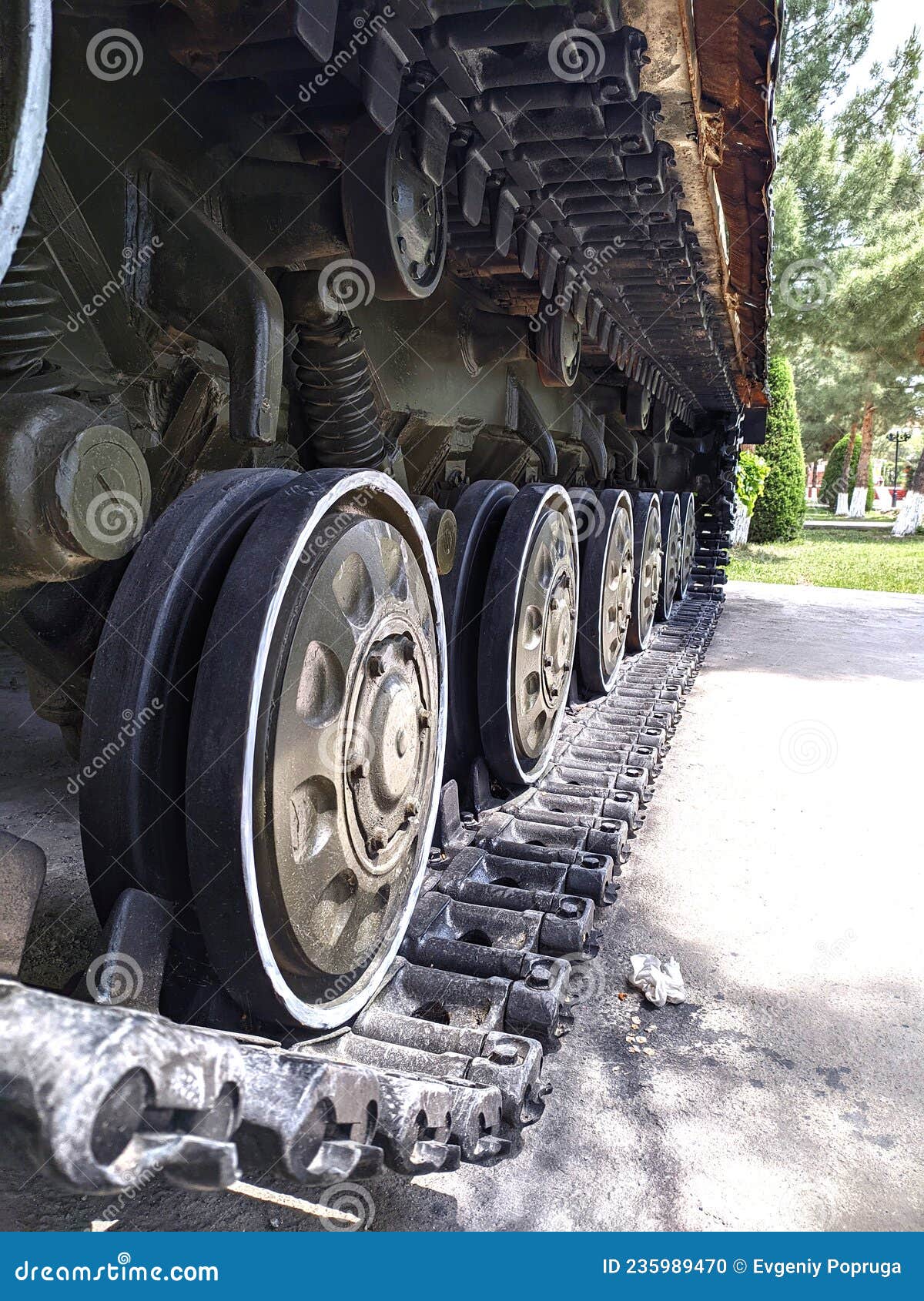 Strong Powerful Tracks of a Soviet Tank Stock Photo - Image of weapon ...