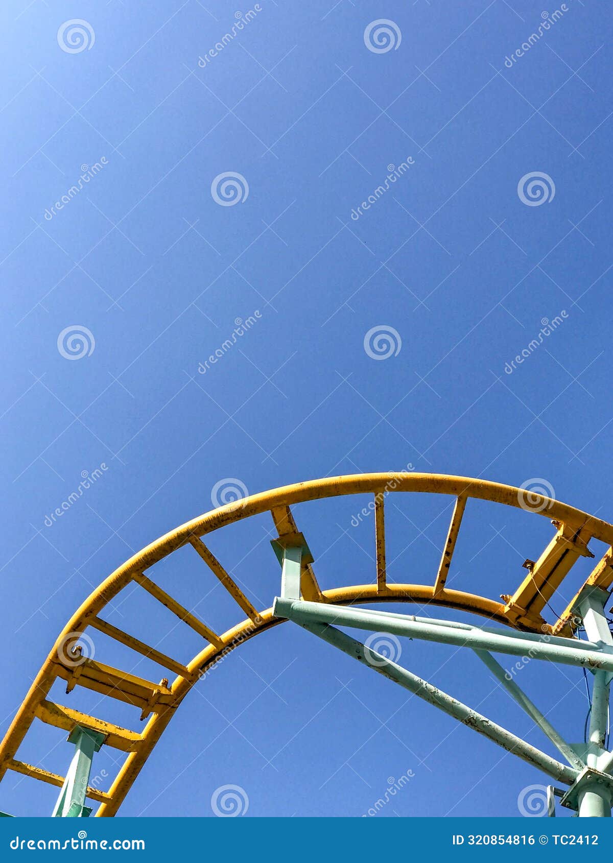 Photo of the Structure of a Roller Coaster in the Amusement Park Stock ...