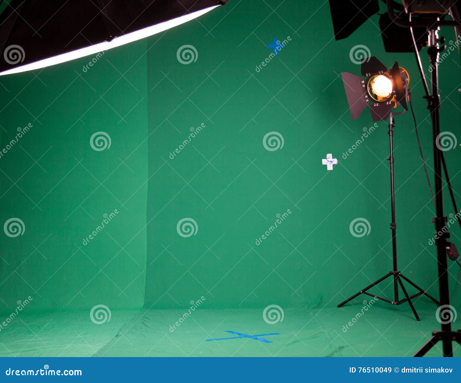Photo Studio for the Filming of Chroma Key Stock Image - Image of green ...