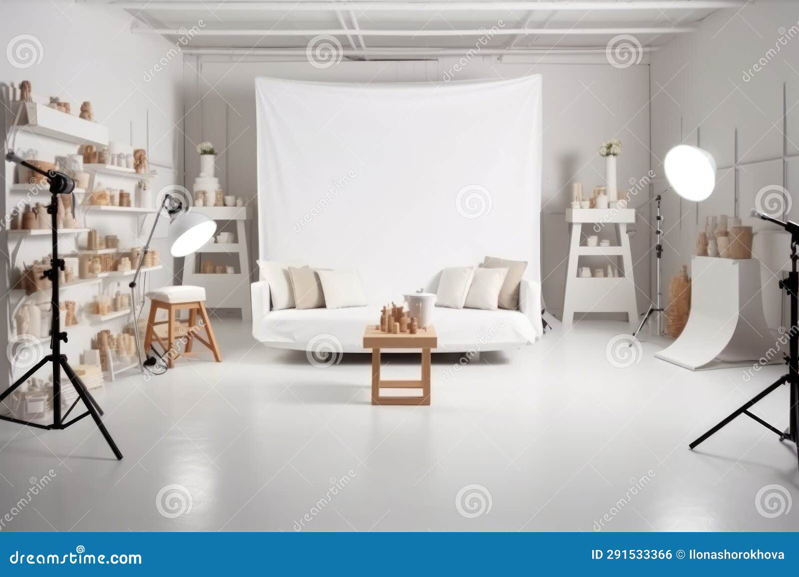 Photo Studio Interior with Professional Equipment and Workplace in ...