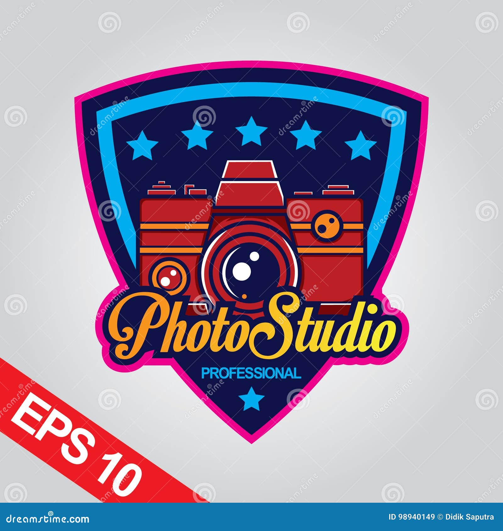 Photo Studio Logo Design Template Stock Vector - Illustration of emblem ...
