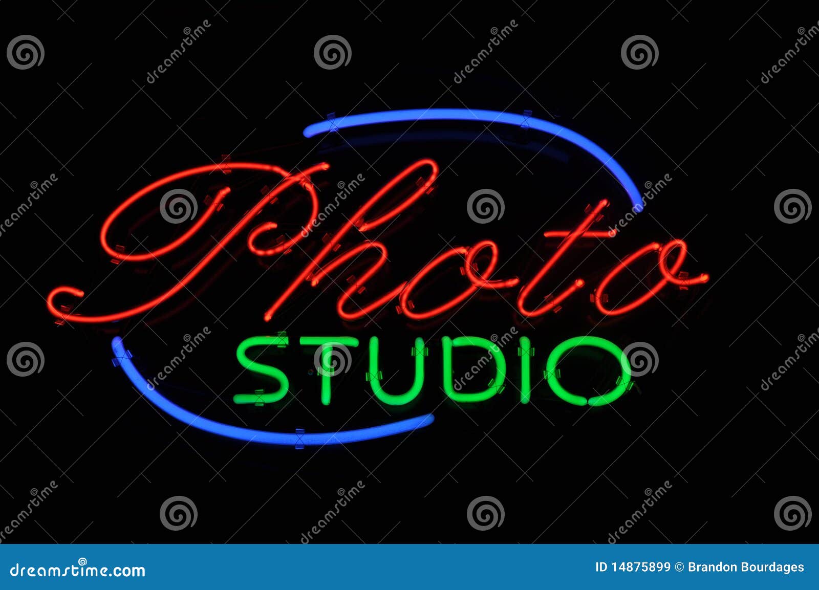 Photo Studio Neon Sign stock image. Image of digital - 14875899