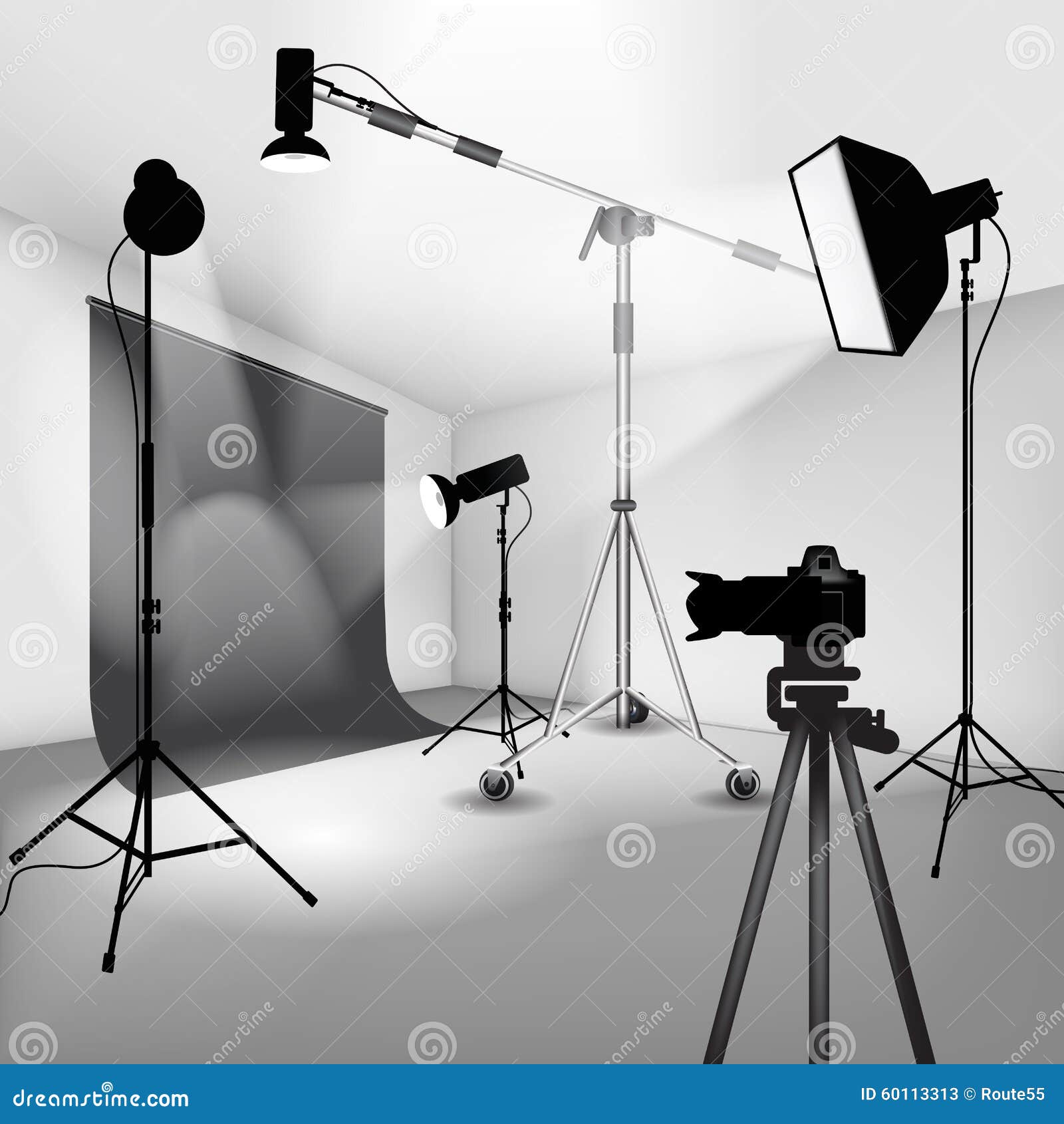 Photo studio stock vector. Illustration of gallery, object - 60113313