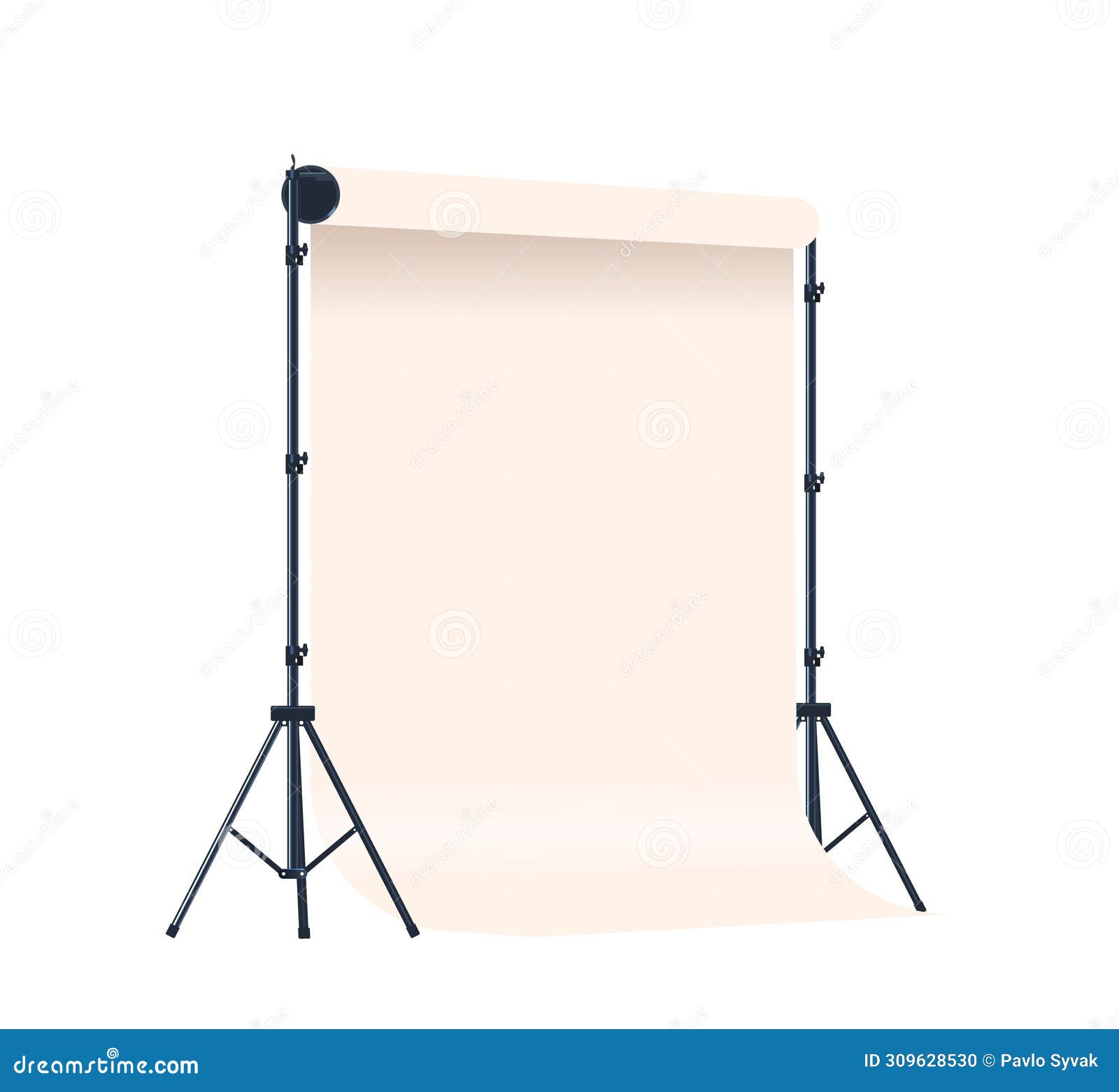 Photo Studio White Backdrop Setup Made of White Paper or Fabric ...