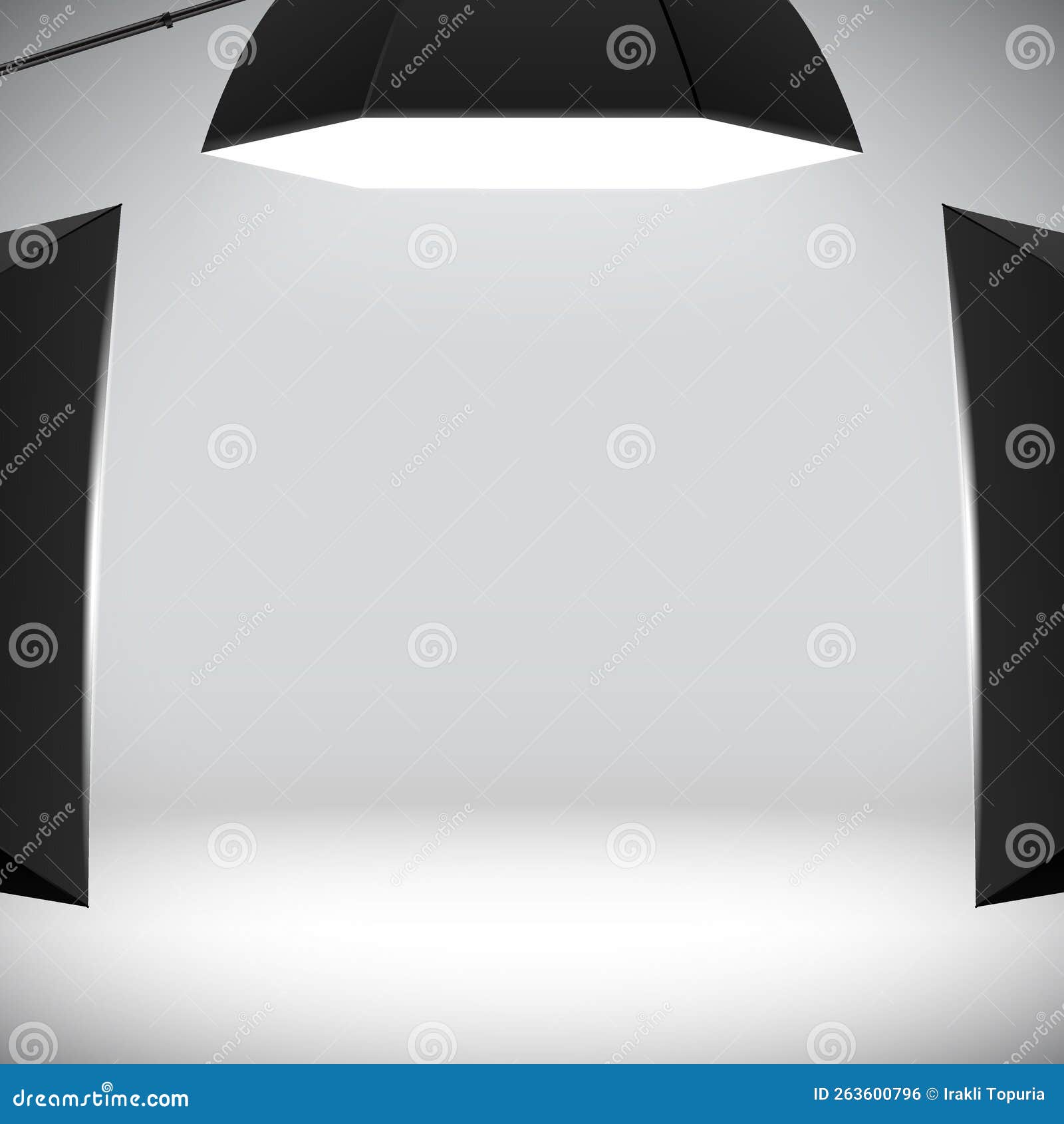 Photo Studio White Background with Soft Boxes. Stock Vector ...