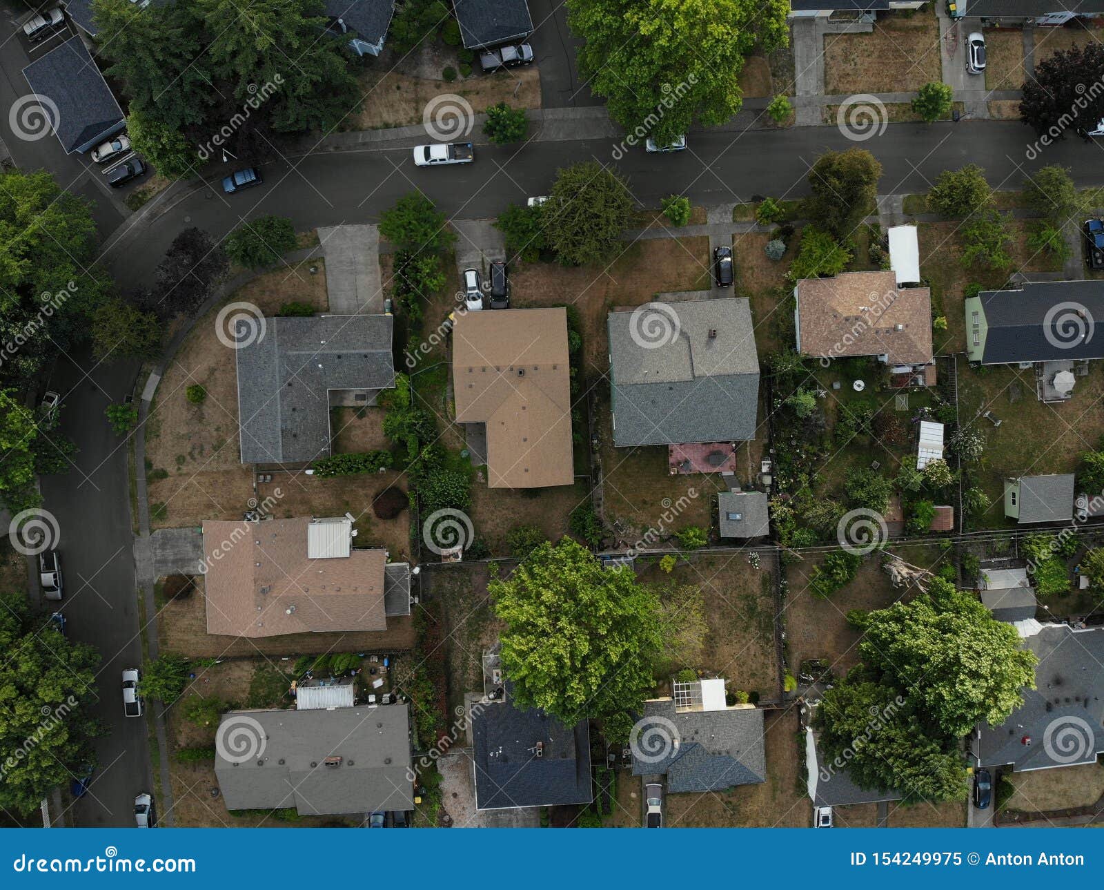 Photo of the Suburb from a Height, Drone, Landscape Background Stock ...