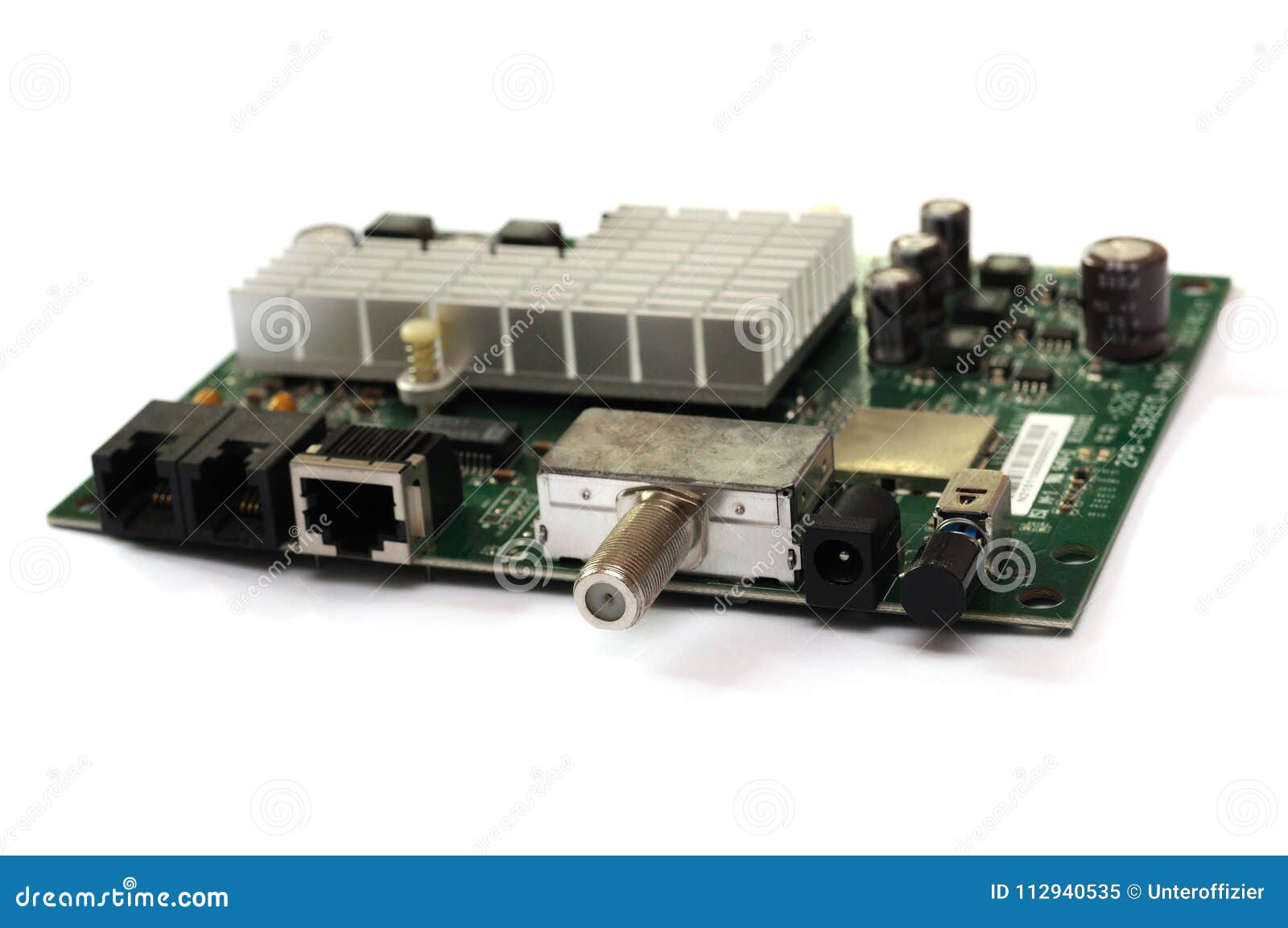 A Cable Modem Controller Printed Circuit Board Stock Image - Image of ...
