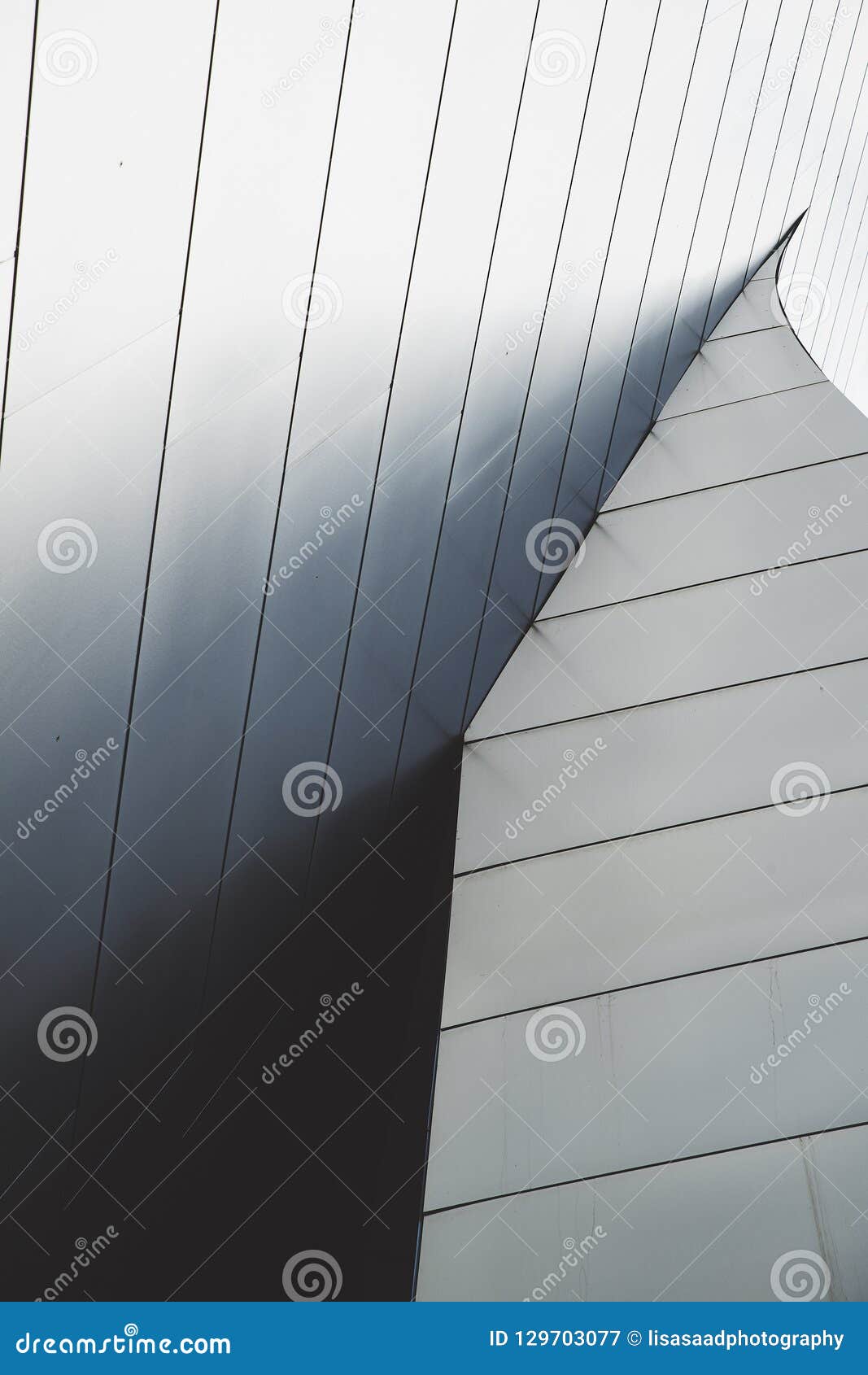 Close Up Shot Sharp Angle Side of Grey Building Stock Image - Image of ...