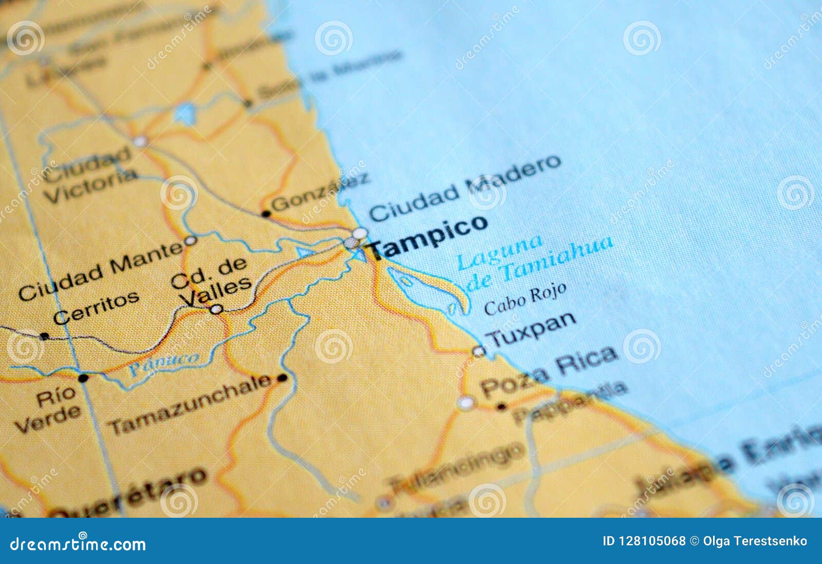 A Photo of Tampico on a Map Stock Photo - Image of macro, destination ...